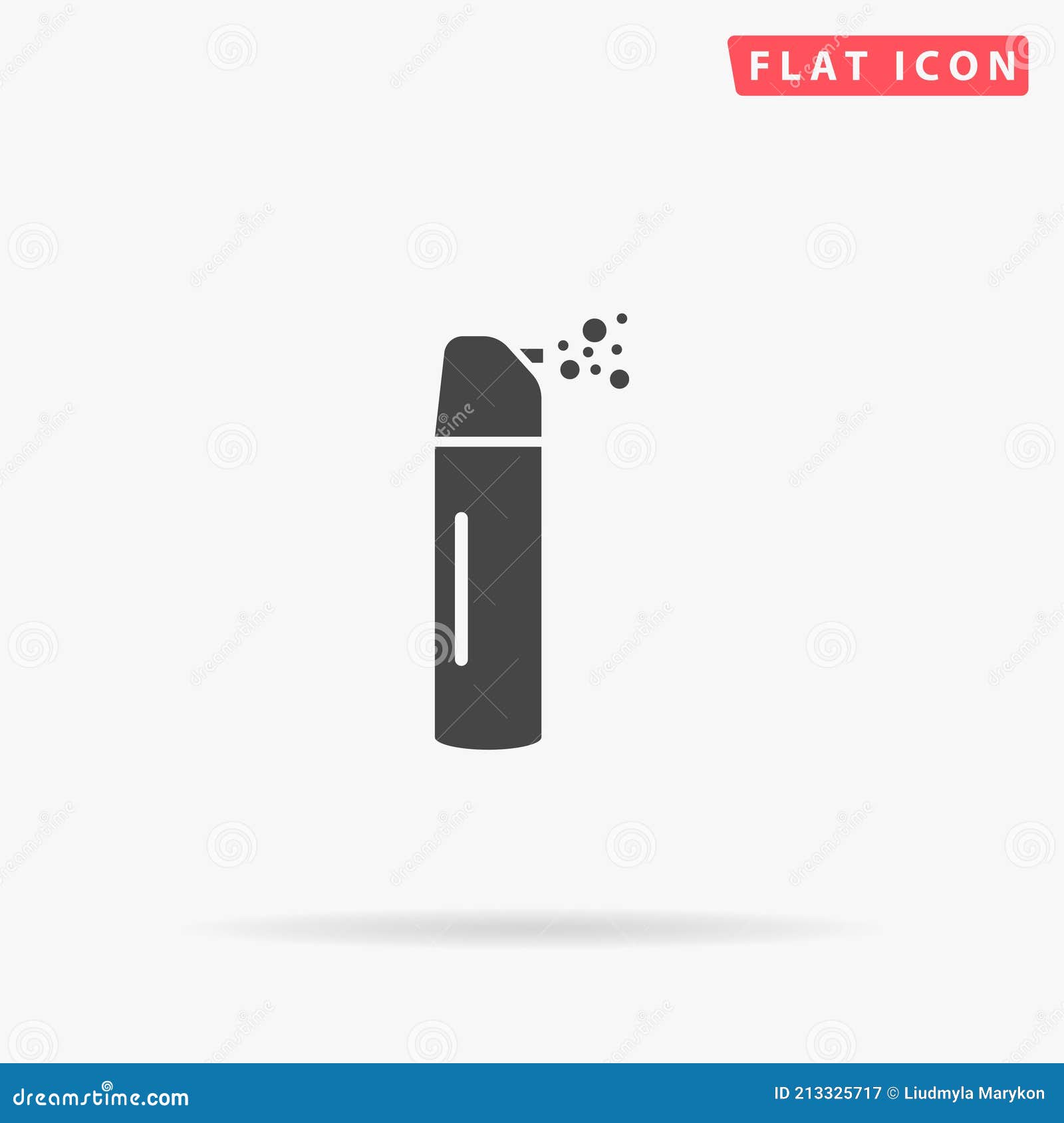 Pepper Spray Flat Vector Icon Stock Vector - Illustration of isolated ...