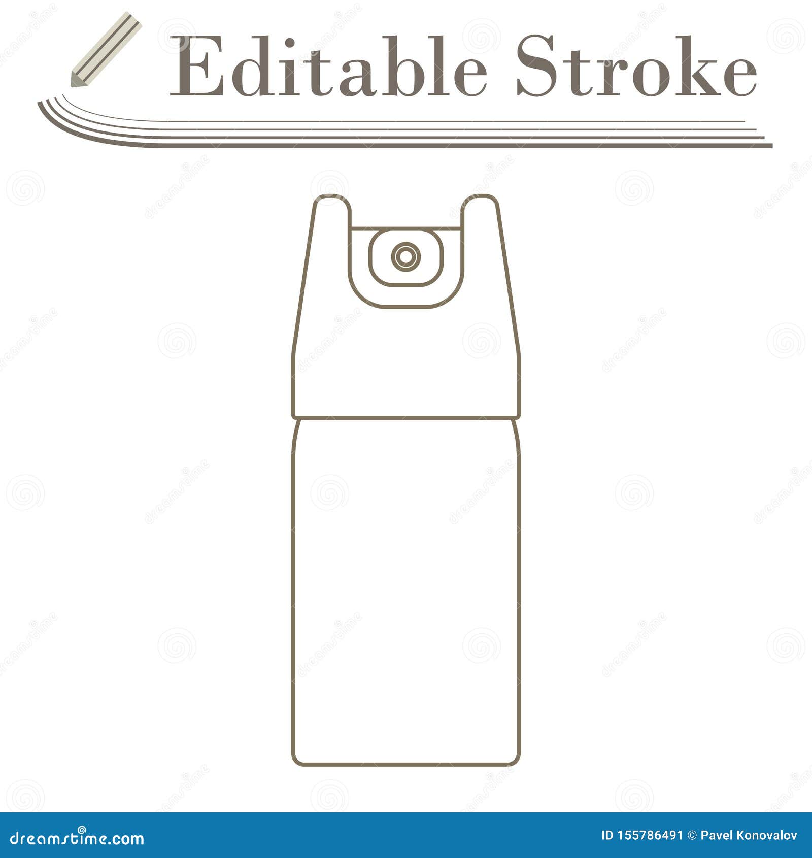 Pepper Spray Icon stock vector. Illustration of self - 155786491