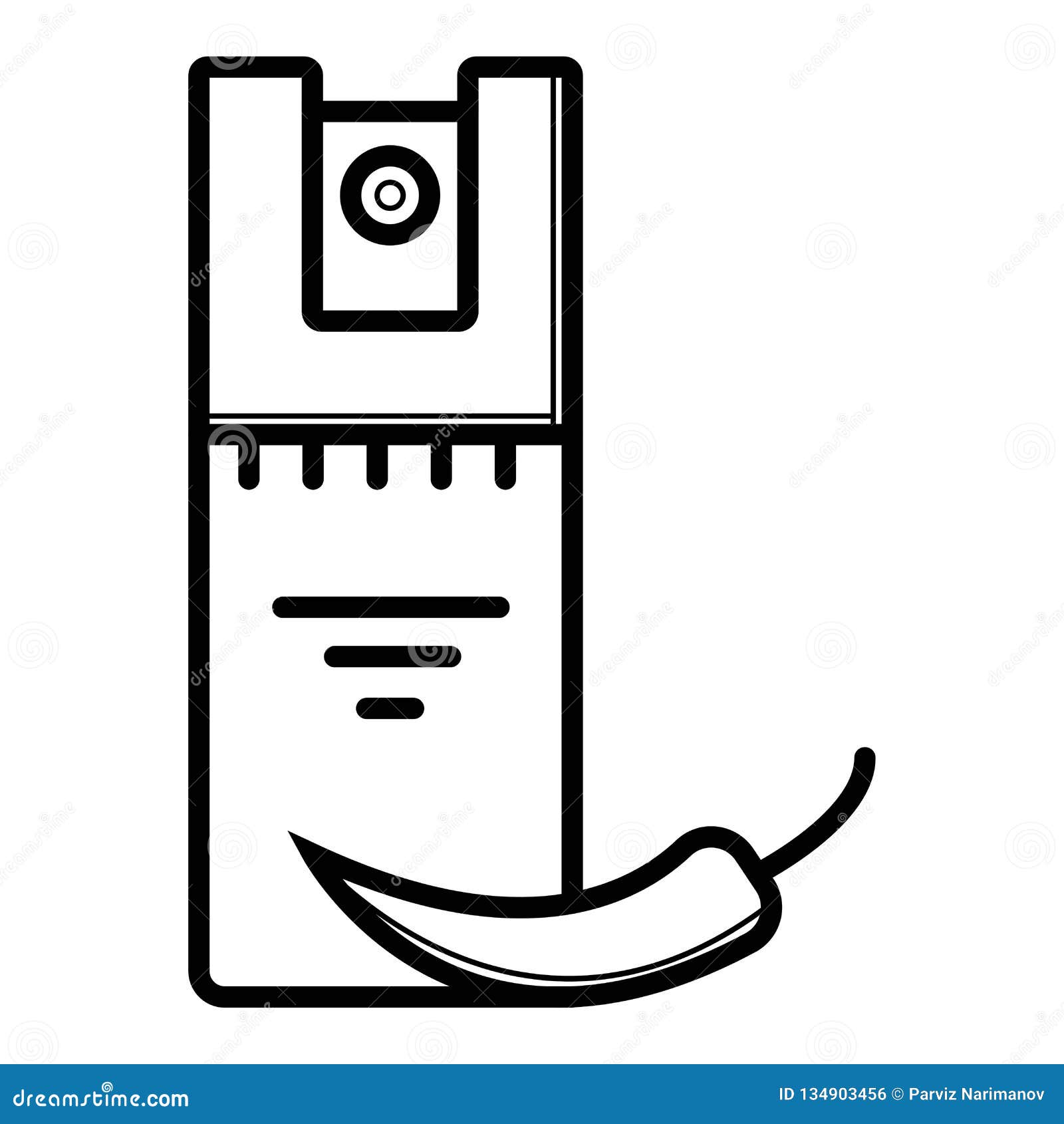 PEPPER SPRAY icon stock illustration. Illustration of pressure - 134903456