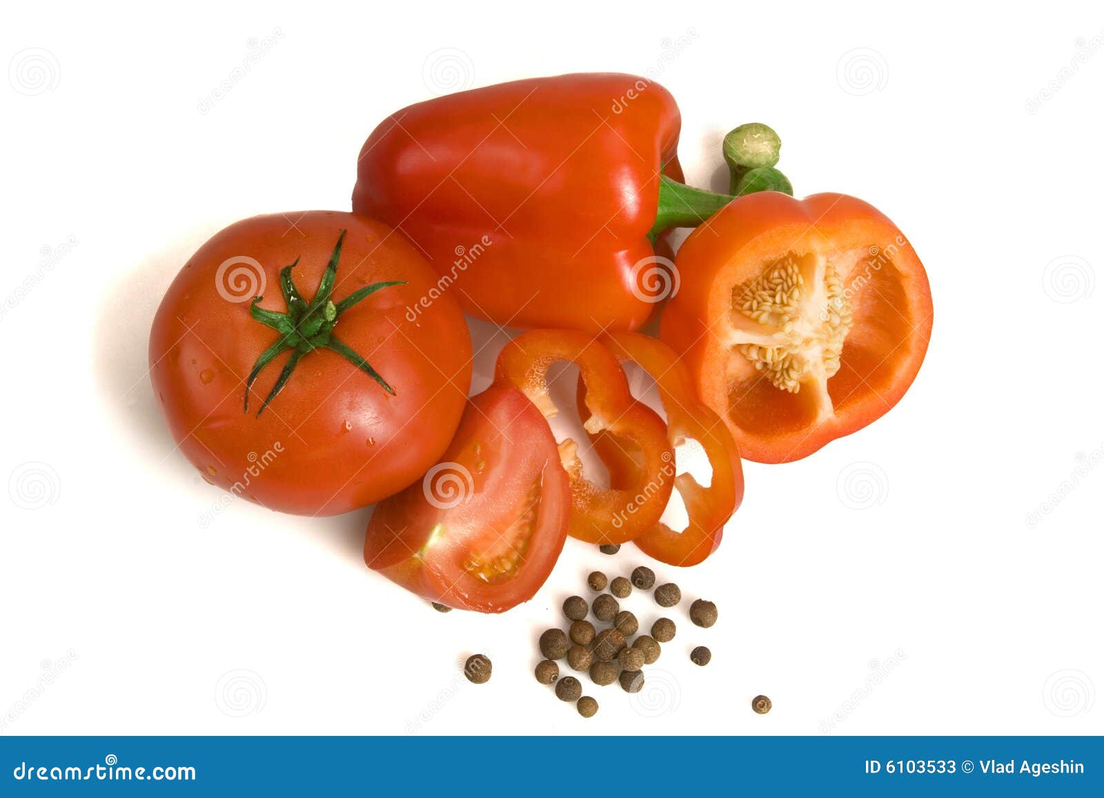 Pepper, tomato and spice stock image. Image of spice, eating - 6103533