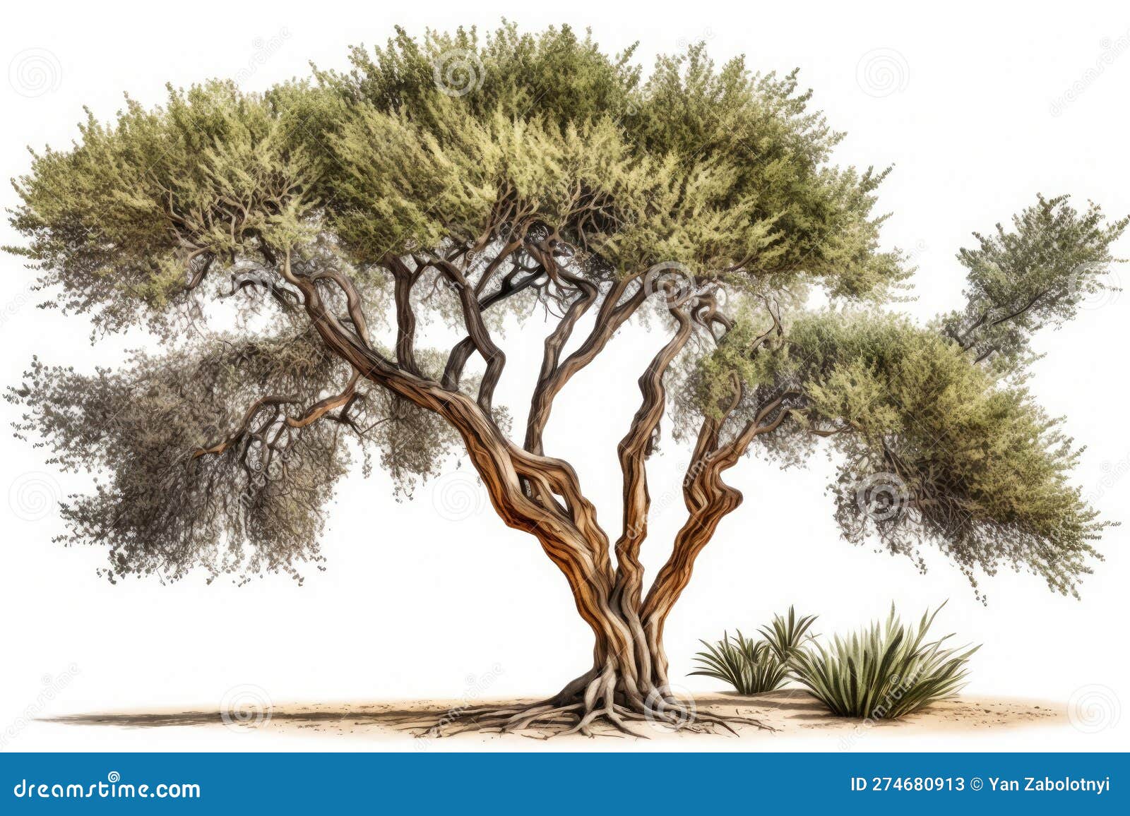 Pepper Tree Tree on a White Background. Generative AI Stock ...