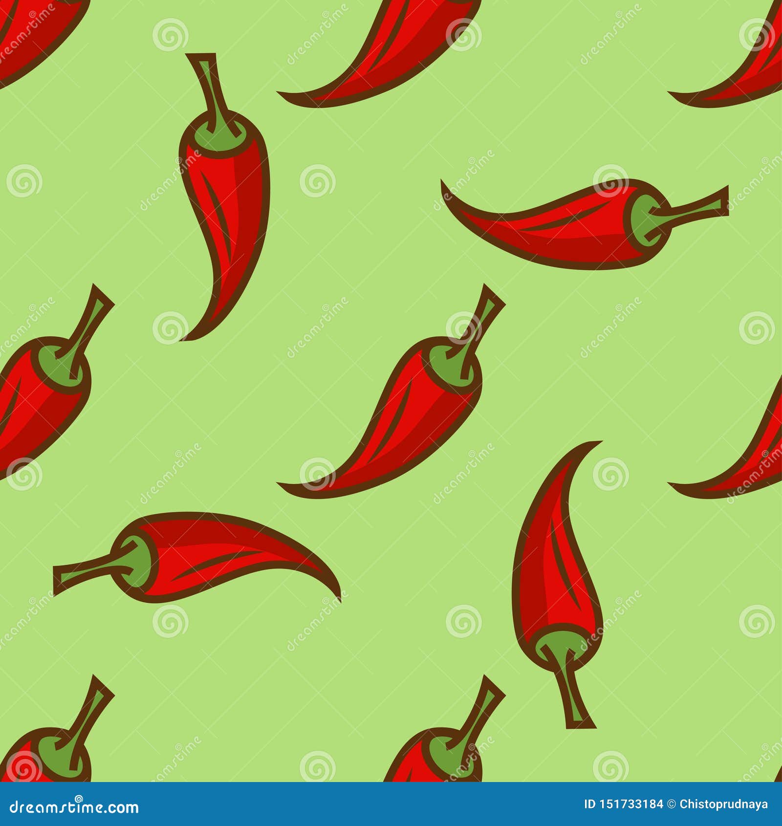 Pepper Vector Seamless Pattern Stock Vector - Illustration of object ...