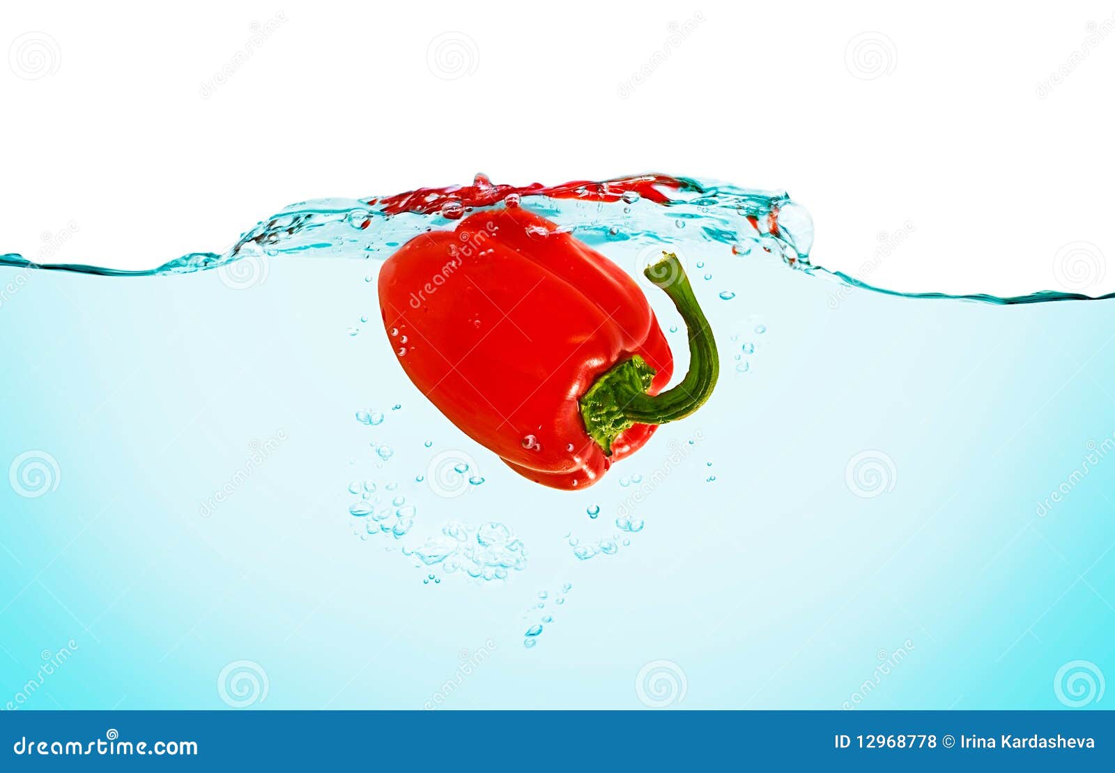 Pepper in the water stock photo. Image of vegetarian - 12968778