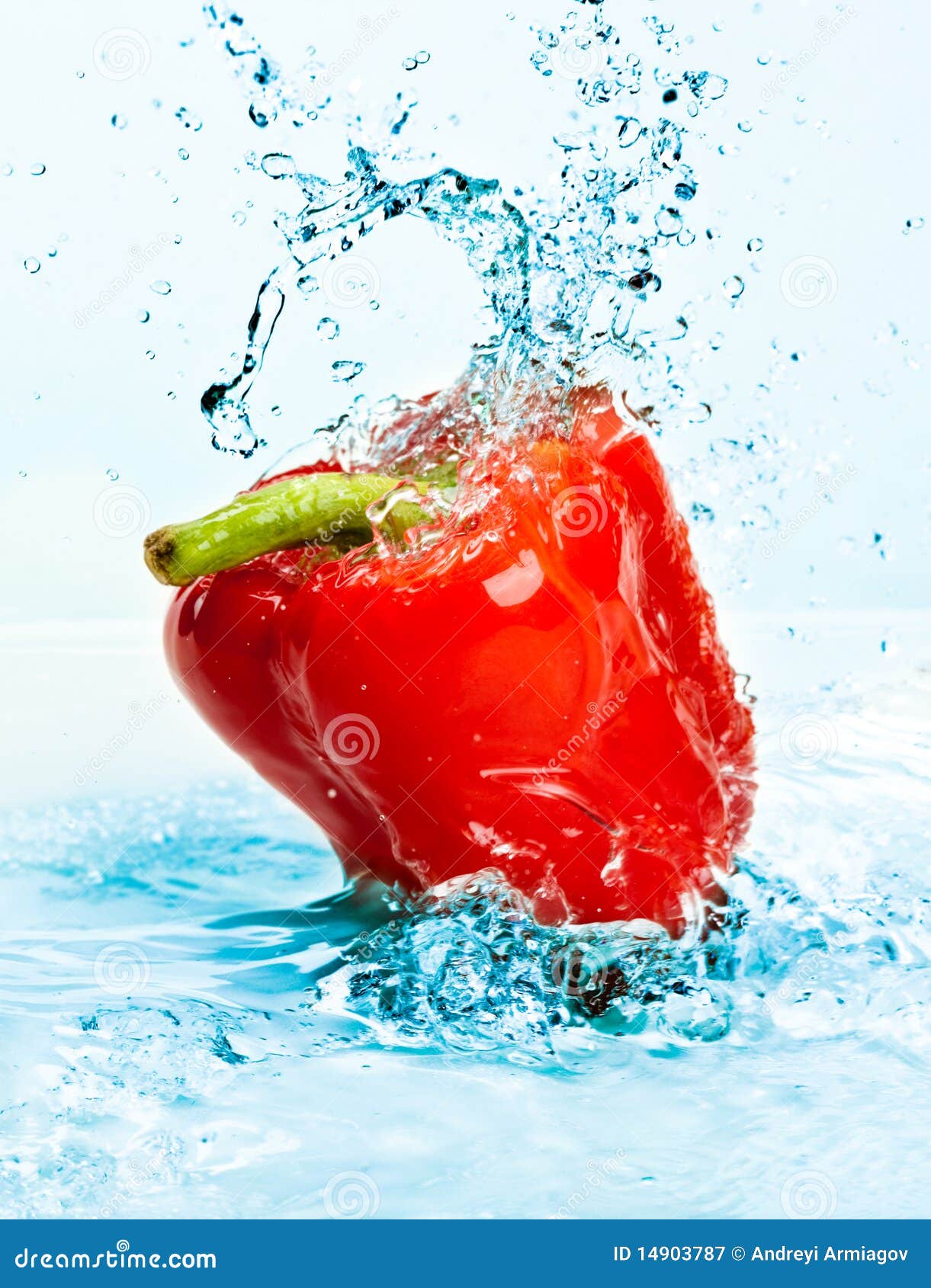 Pepper and water stock image. Image of color, vegetable - 14903787