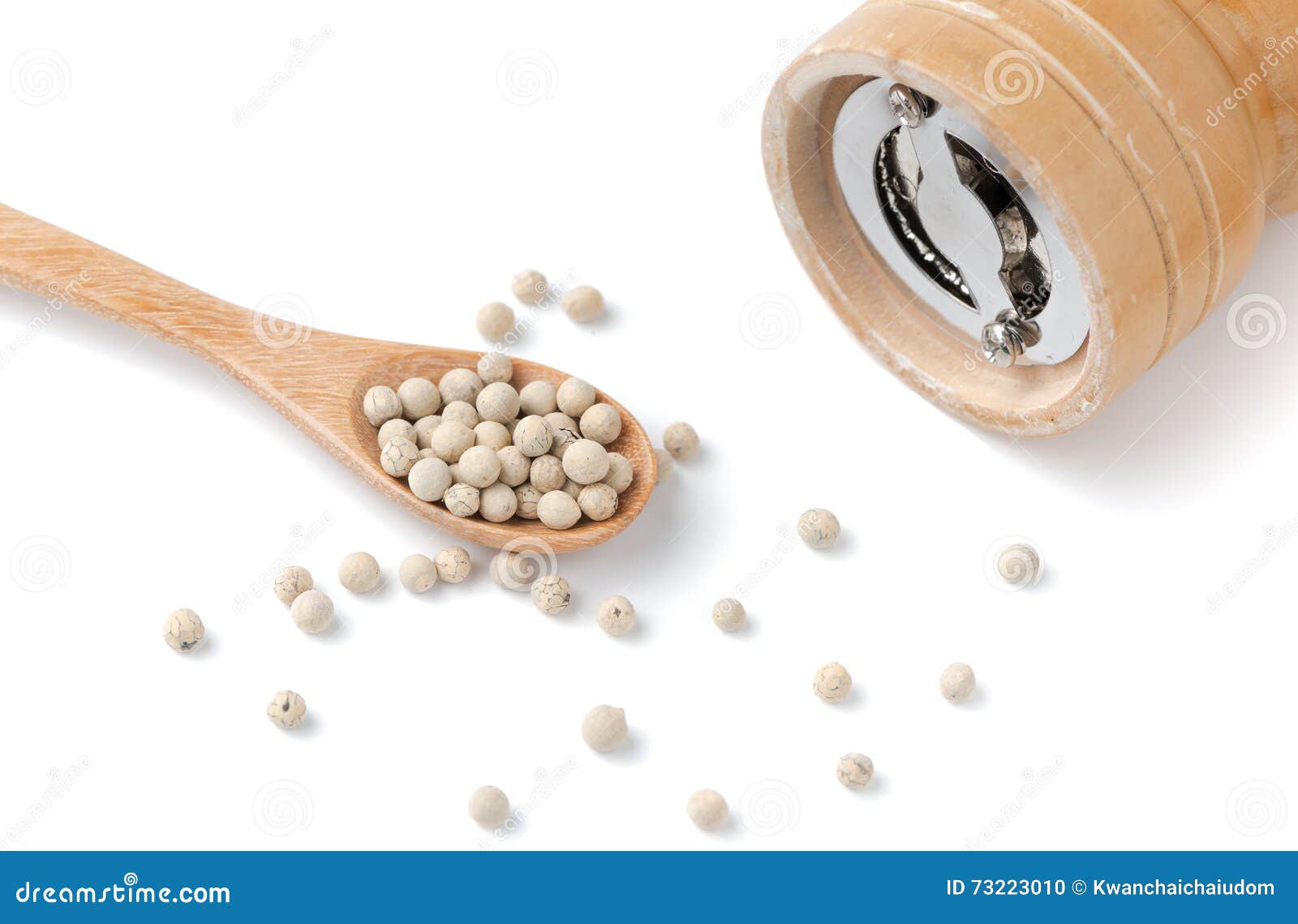 Pepper on wood spoon stock photo. Image of spicy, grain - 73223010