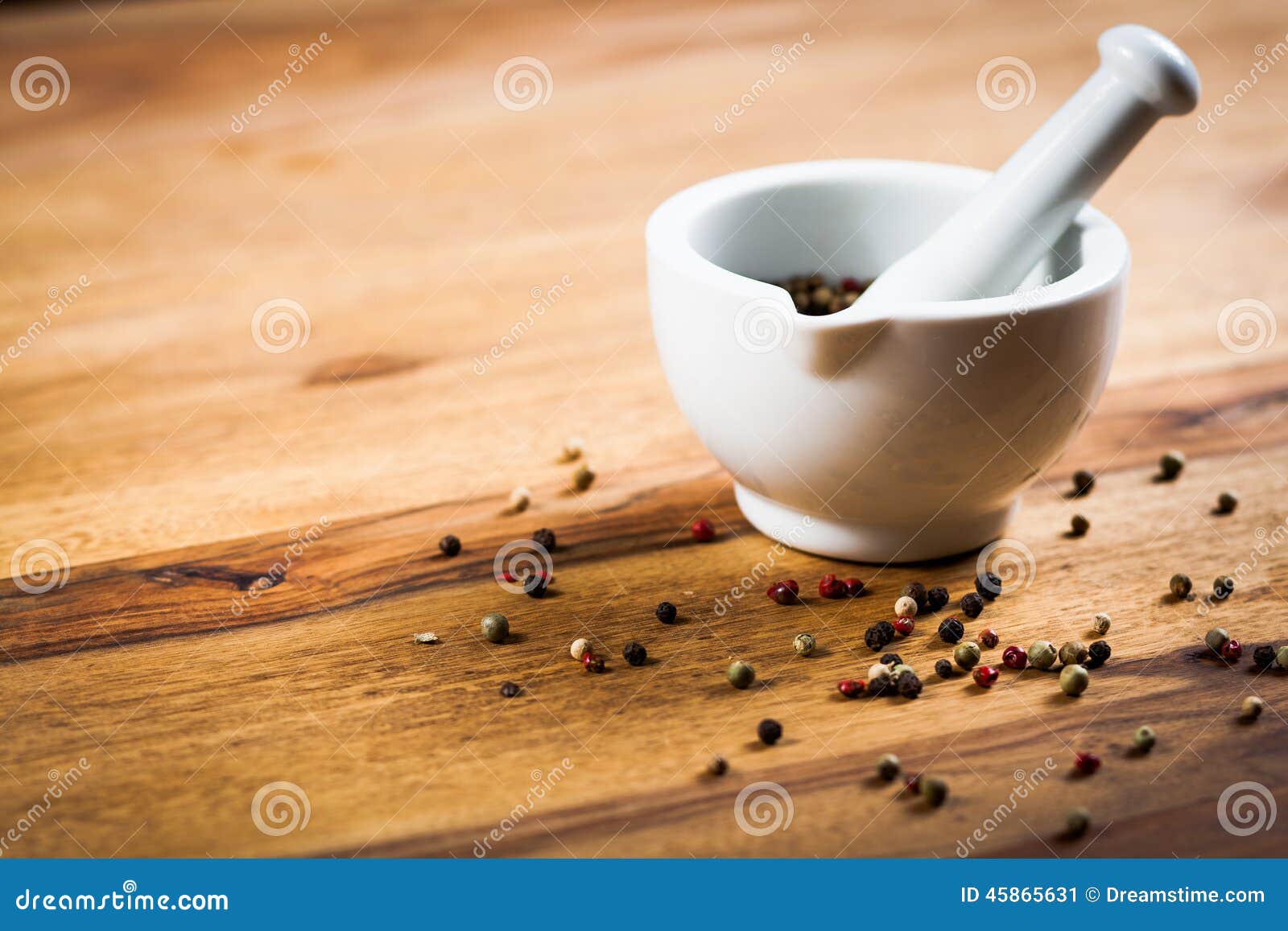 Pepper on wood tabel stock image. Image of tabel, cooking - 45865631