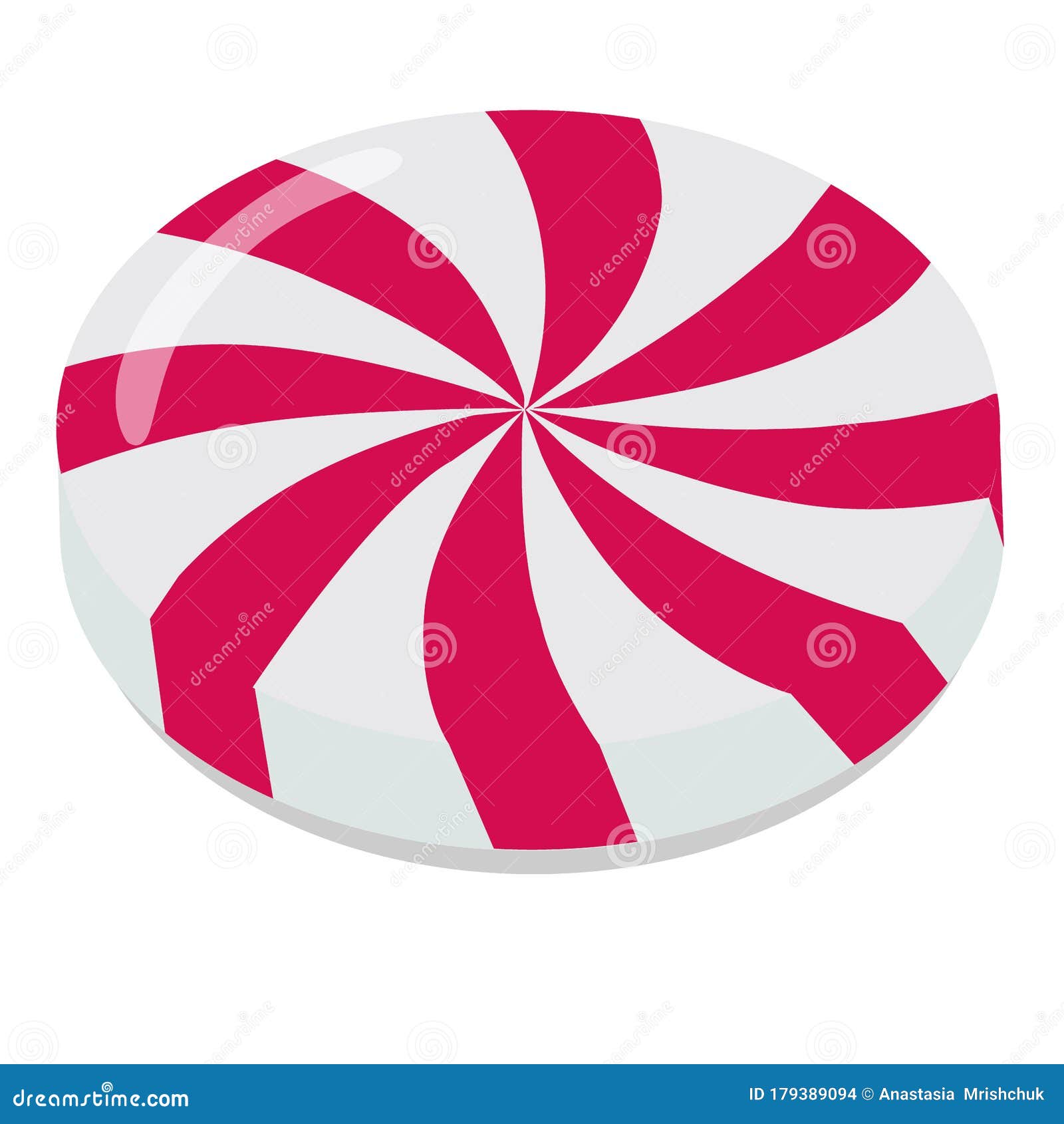 Peppermint Candy Isolated on White Background Stock Illustration ...
