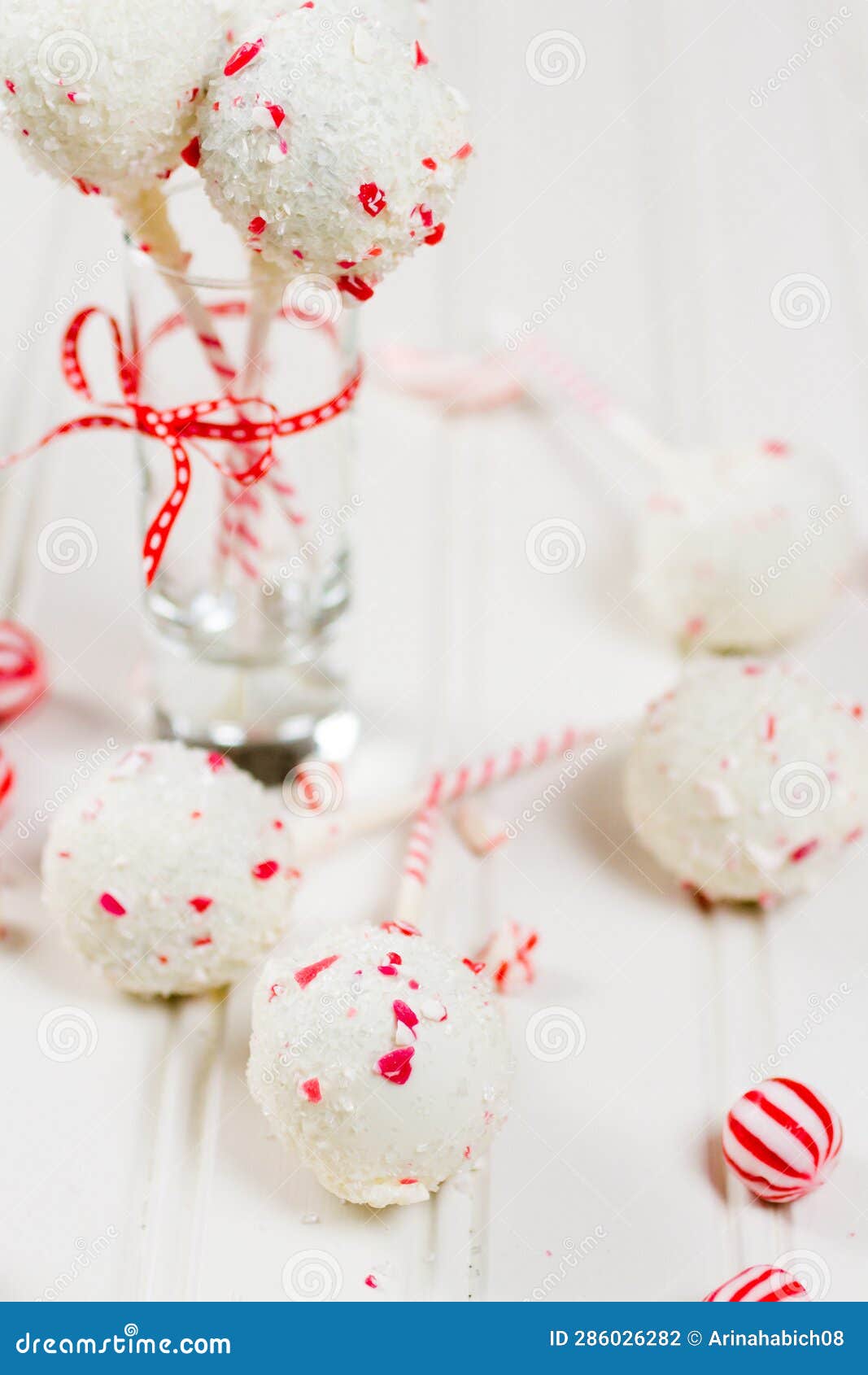 Peppermint Chocolate Cake Pops Stock Photo - Image of christmas, cookie ...