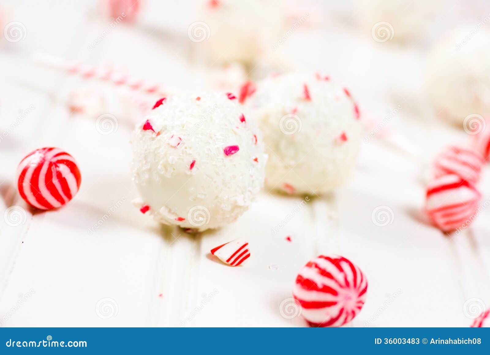 Peppermint Chocolate Cake Pops Stock Image - Image of cookie ...
