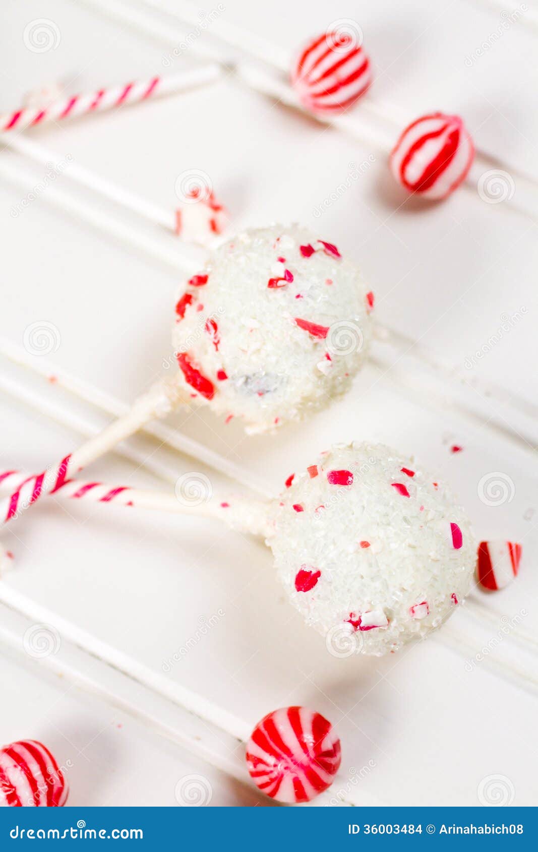 Peppermint Chocolate Cake Pops Stock Photo - Image of christmas, food ...