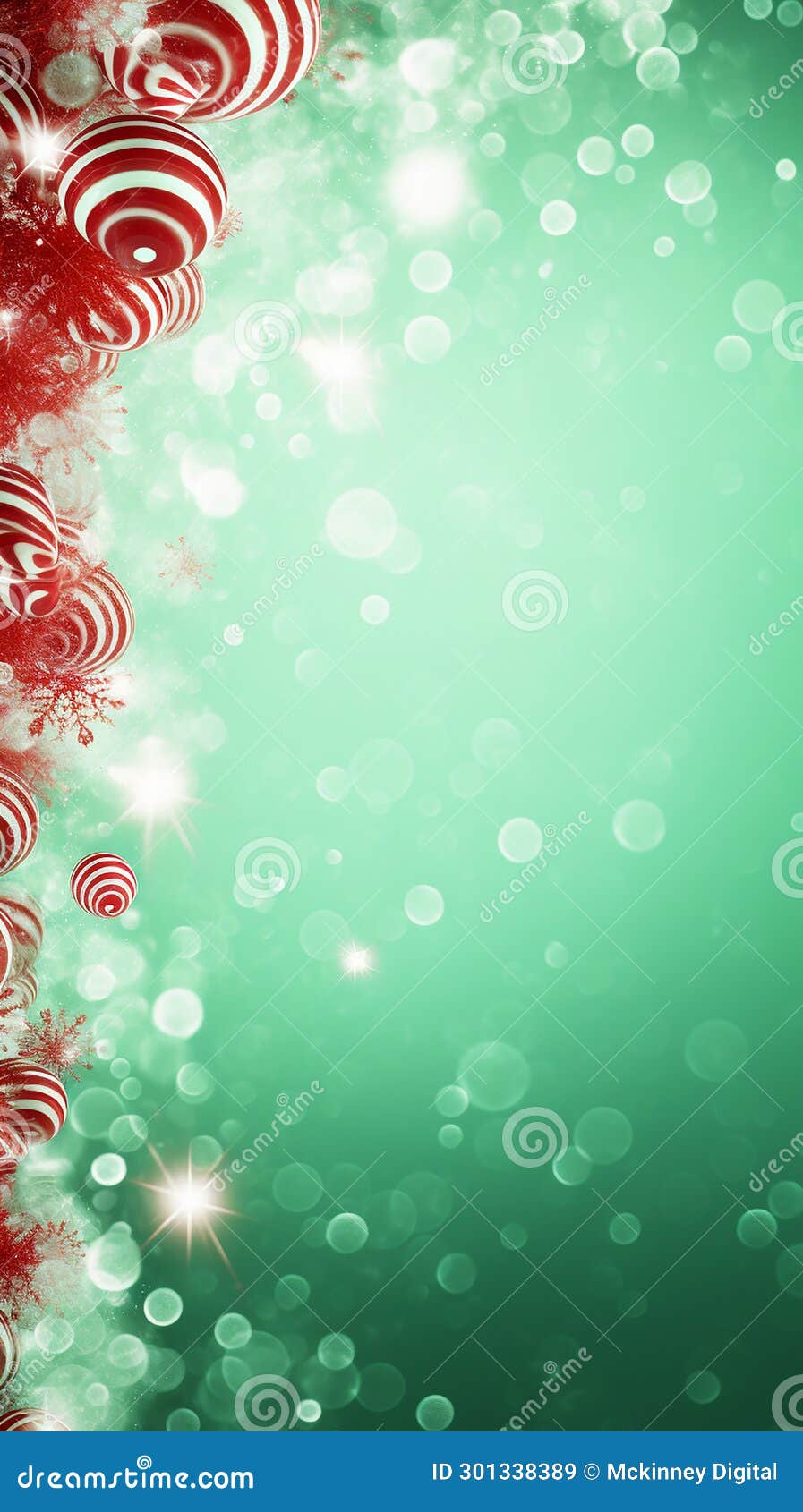 Peppermint Inspired Background in Fun Whimsical Design. Stock ...