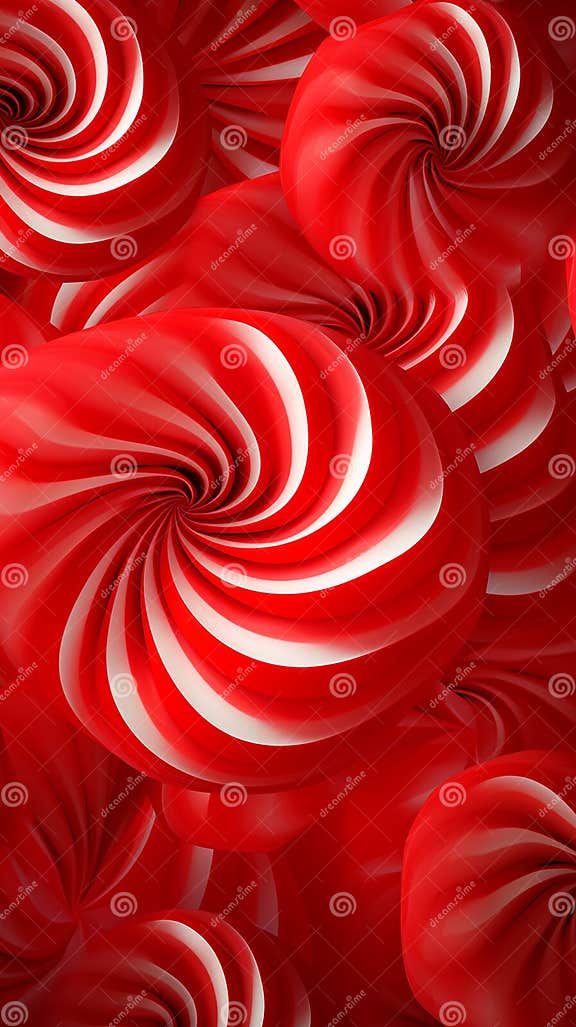 Peppermint Inspired Background in Fun Whimsical Design. Stock ...