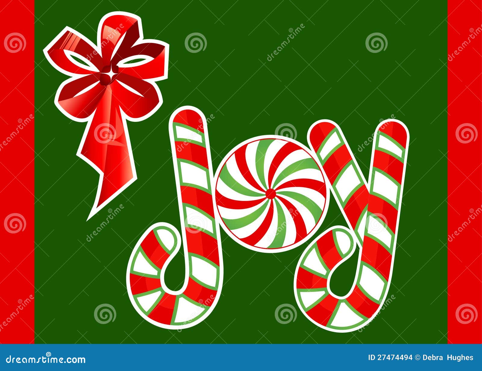Peppermint Joy card stock vector. Illustration of closeup - 27474494