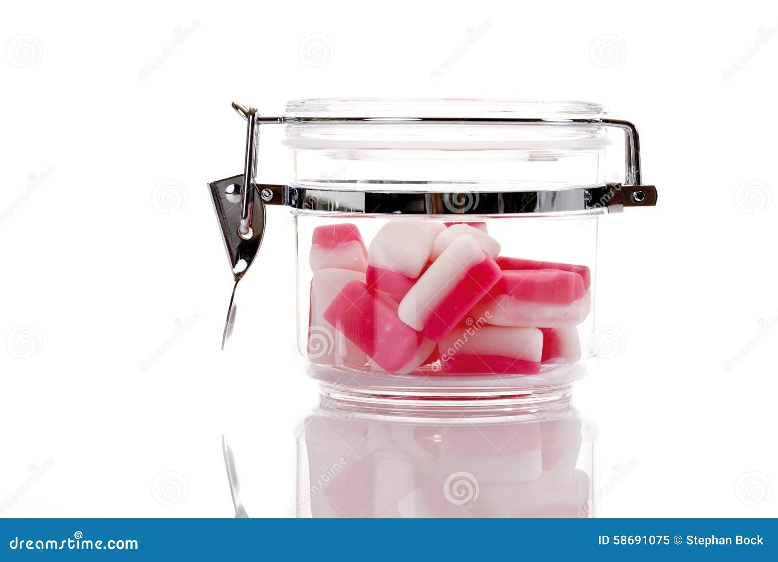 Peppermint sweets in jar stock image. Image of conformity - 58691075
