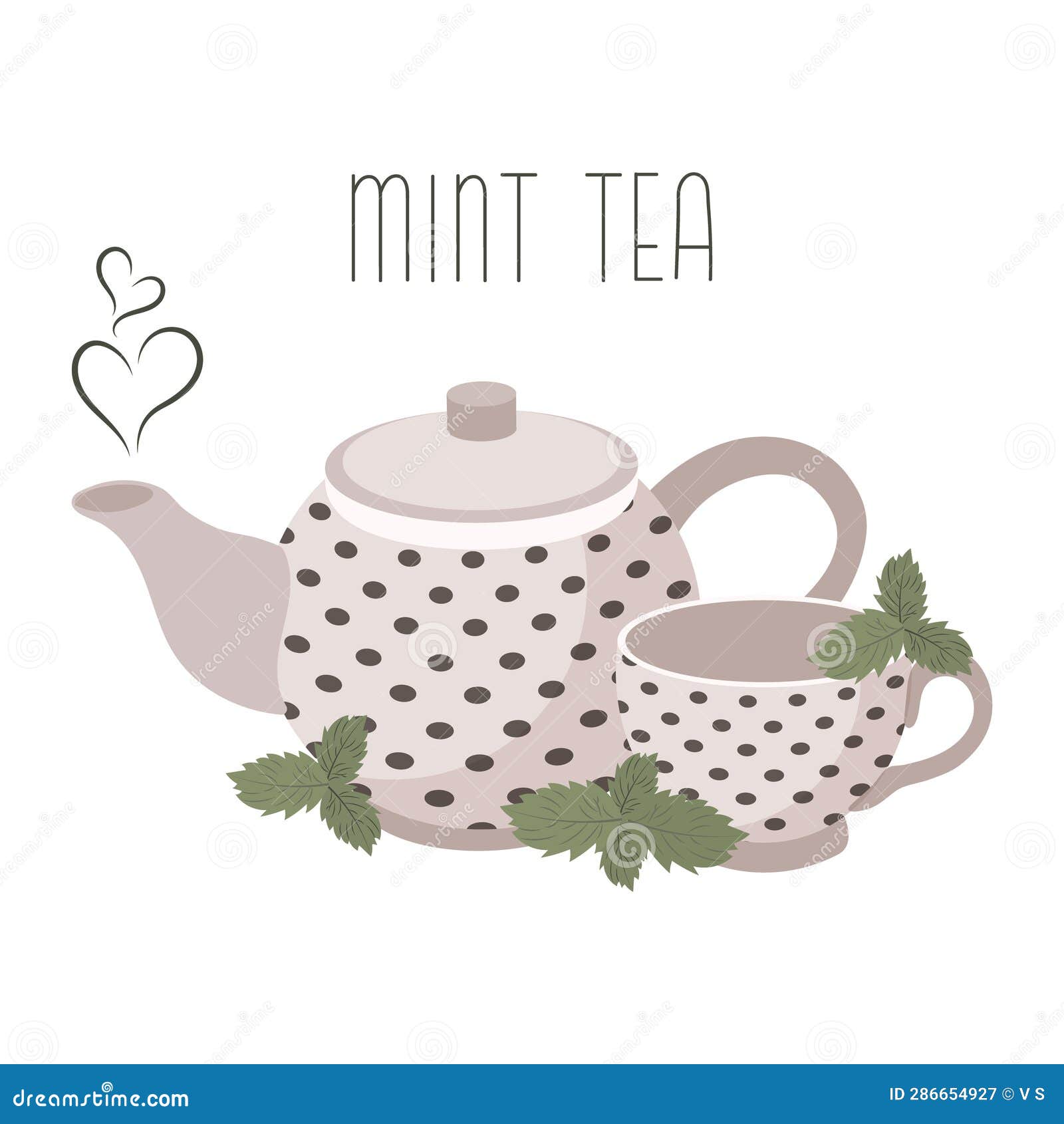 Peppermint Tea, Healthy Drink. Teapot and Cup with Mint Tea and Mint ...