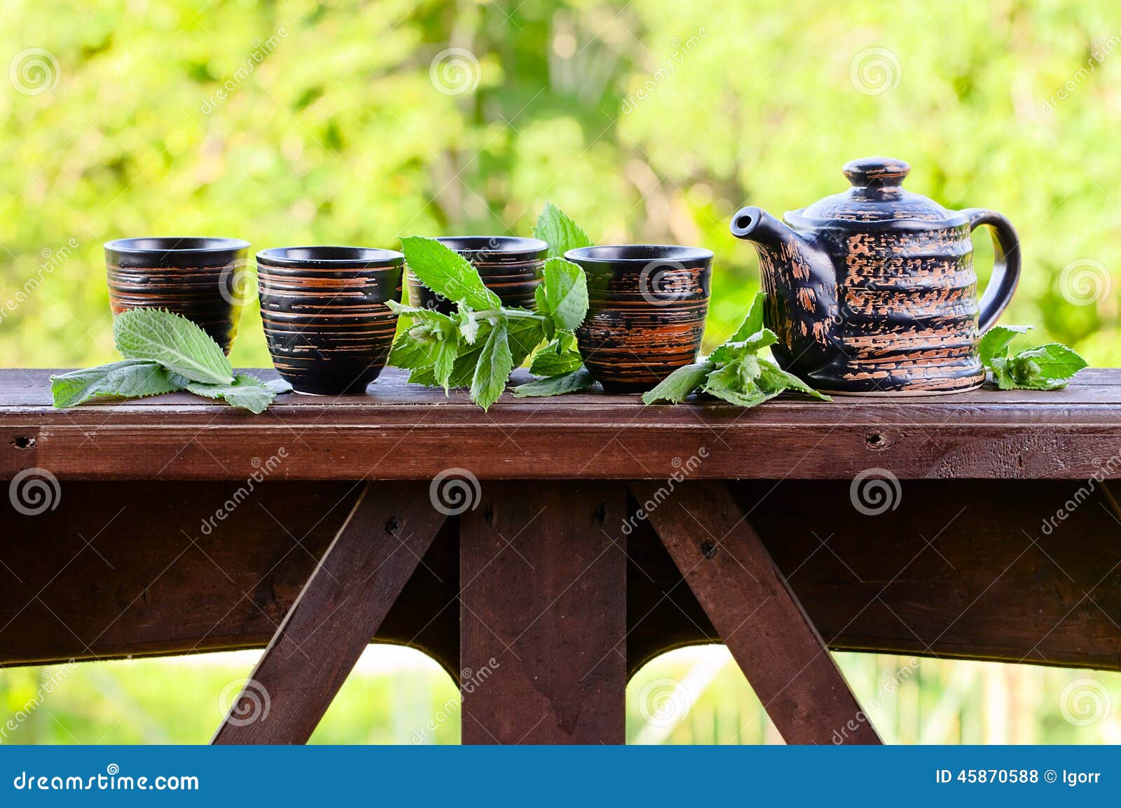 Peppermint tea stock photo. Image of brown, peppermint - 45870588
