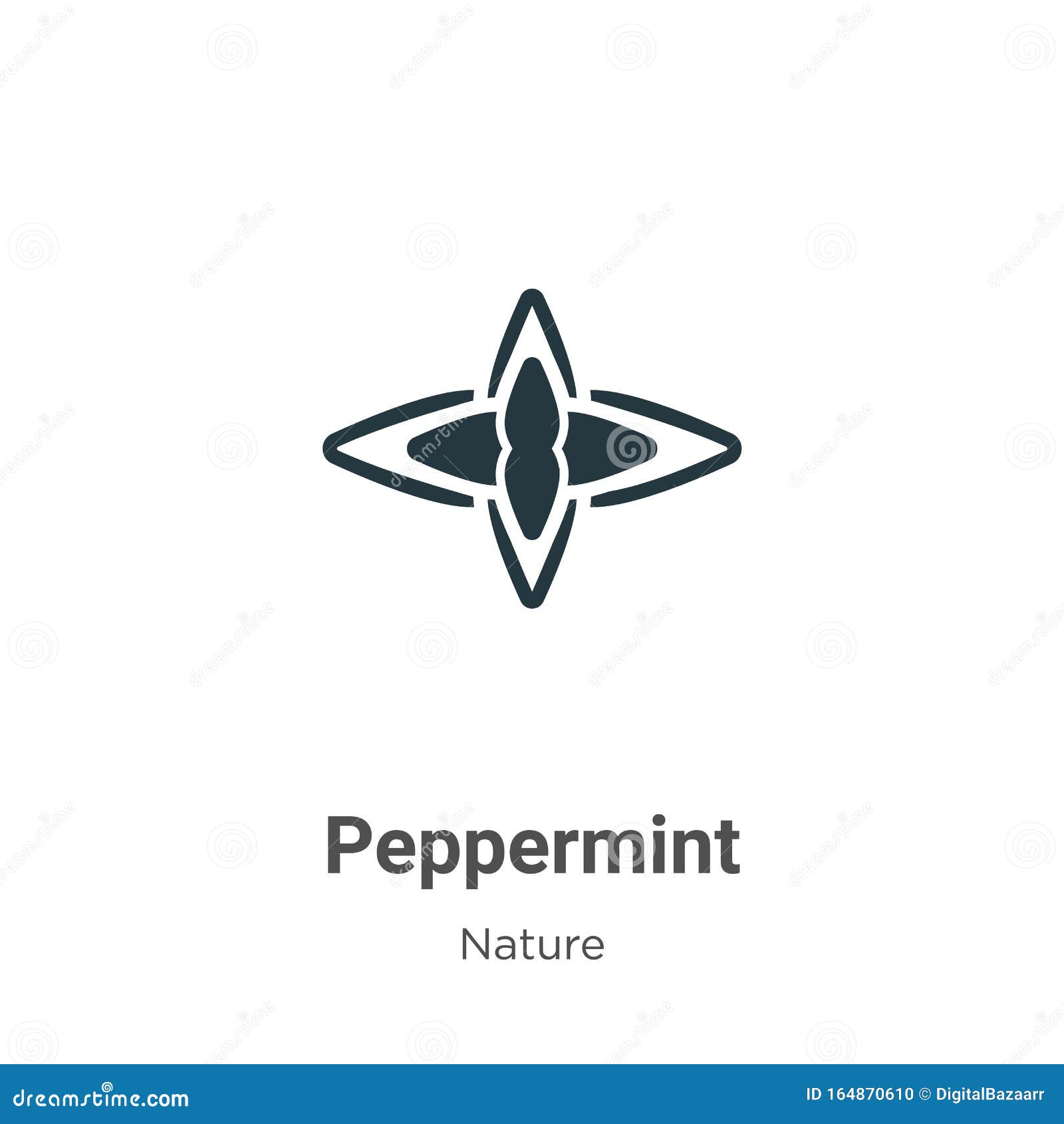 Peppermint Vector Icon on White Background. Flat Vector Peppermint Icon ...