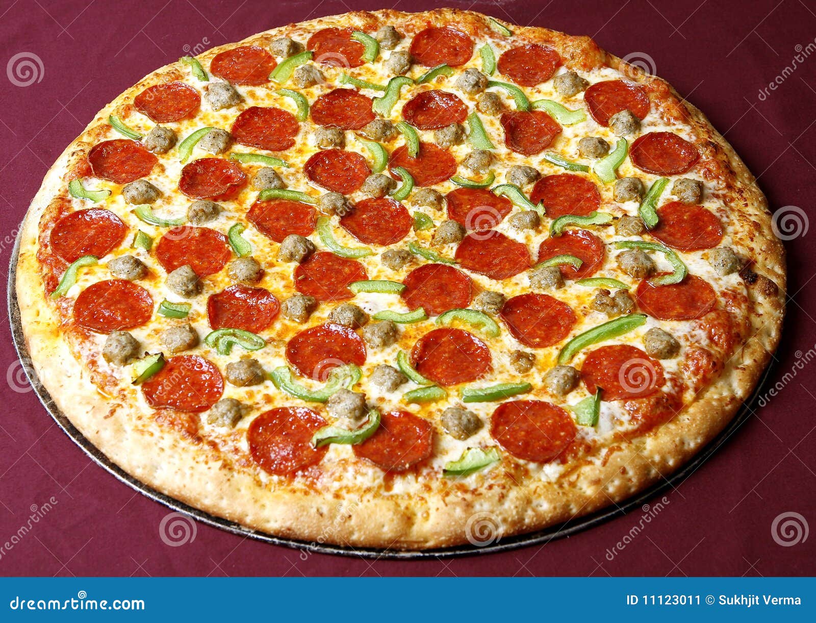 Pepperoni pizza stock image. Image of lunch, olives, sauce - 11123011