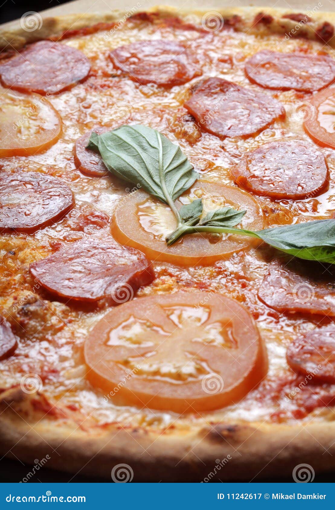 Pepperoni pizza stock image. Image of pepperoni, circle - 11242617