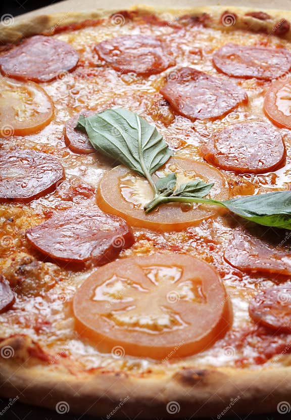 Pepperoni pizza stock image. Image of pepperoni, circle - 11242617