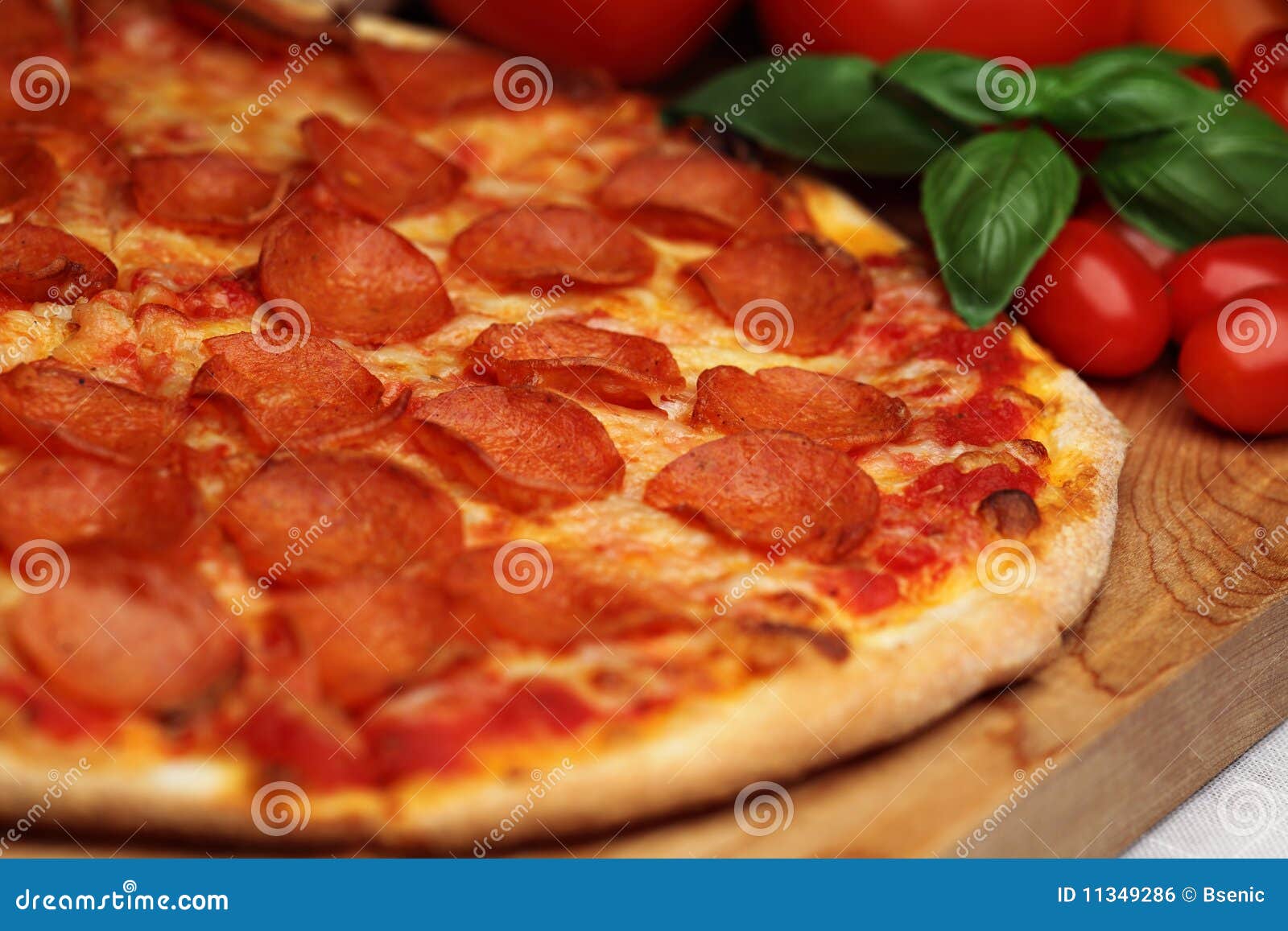 Pepperoni Pizza stock photo. Image of garlic, olive, dine - 11349286