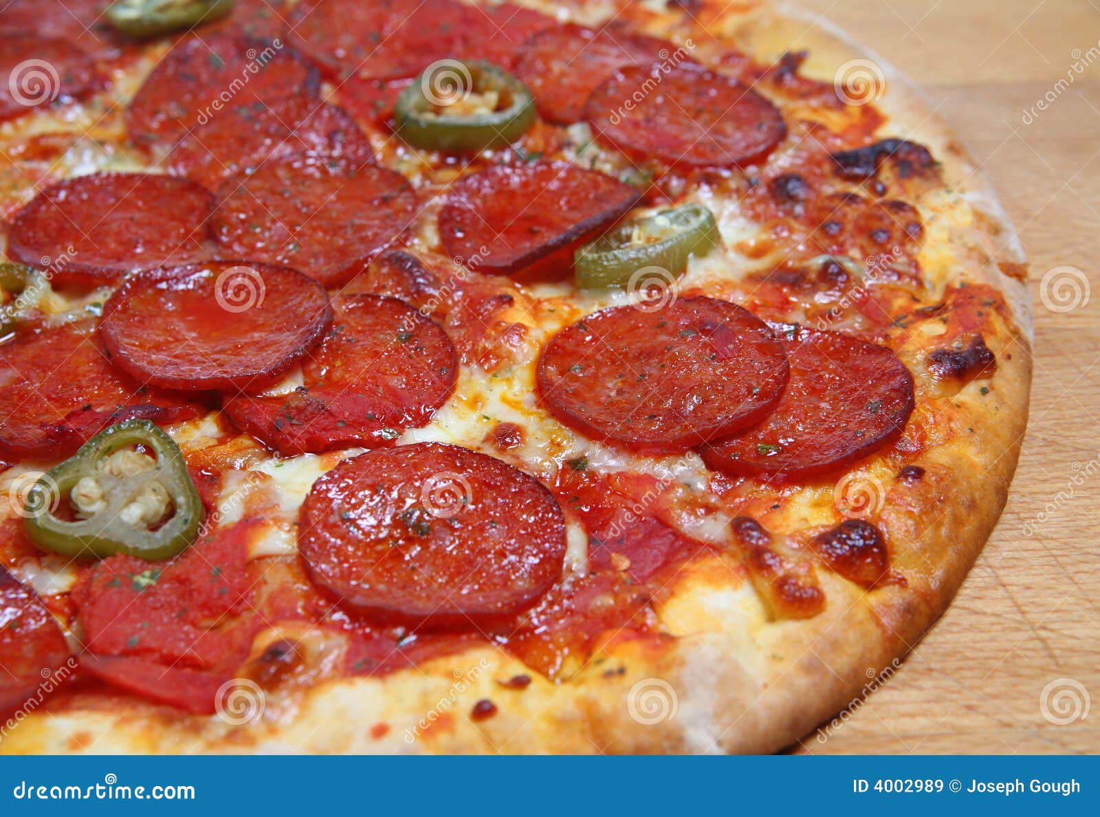 Pepperoni Pizza stock image. Image of pizza, food, salami - 4002989