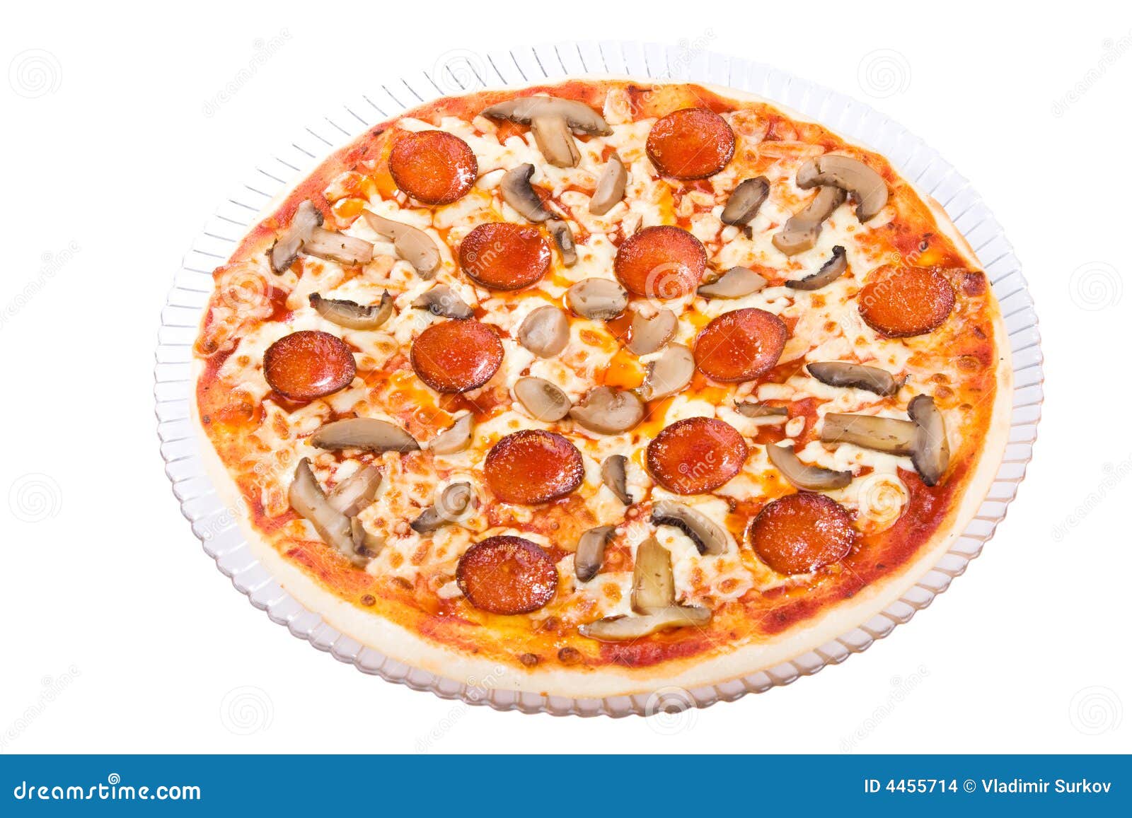 Pepperoni Pizza stock photo. Image of dinner, delicious - 4455714