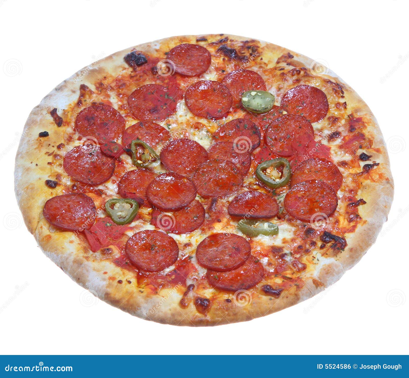 Pepperoni Pizza stock photo. Image of chilli, pepperoni - 5524586