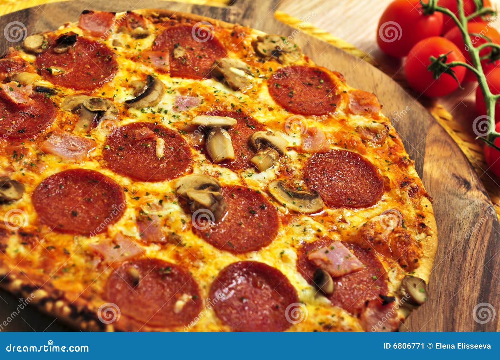 Pepperoni pizza stock image. Image of serving, italy, meal - 6806771