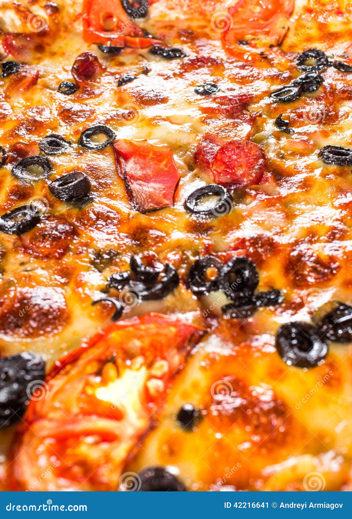 Pepperoni pizza stock image. Image of eating, calories - 42216641