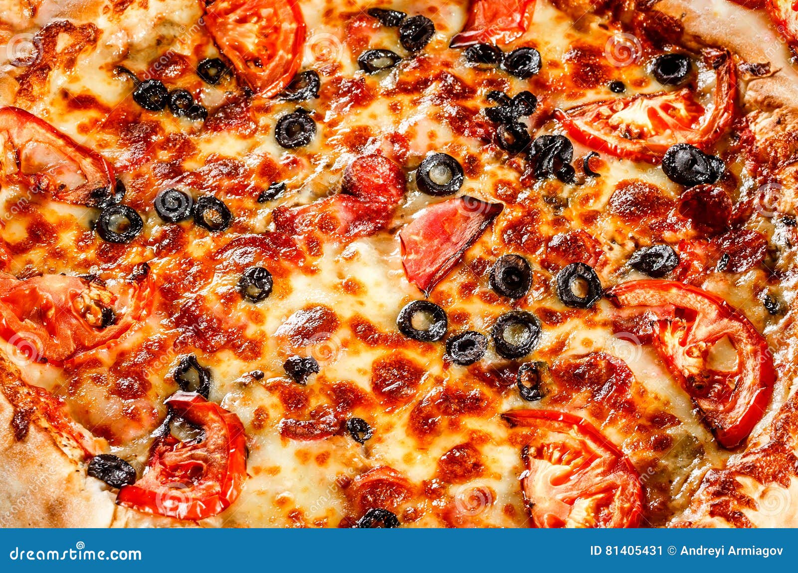 Pepperoni pizza stock image. Image of dough, junk, herbs - 81405431