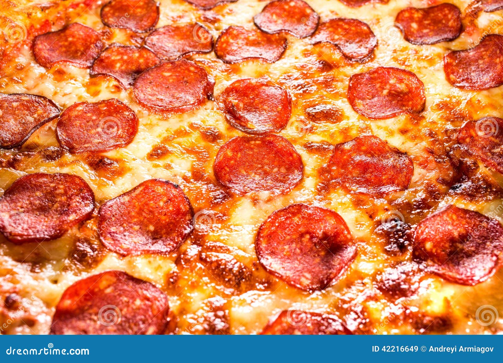 Pepperoni pizza closeup stock image. Image of closeup - 42216649