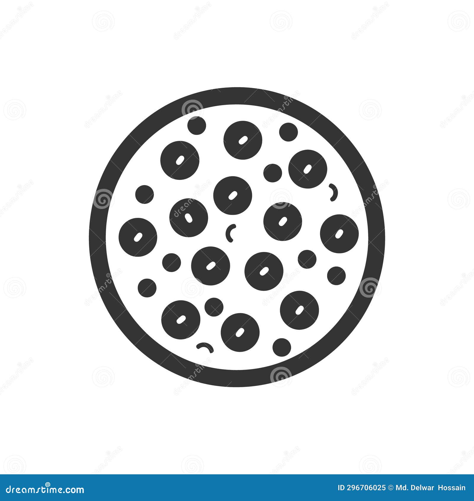 Pepperoni Pizza Icon stock illustration. Illustration of diagram ...