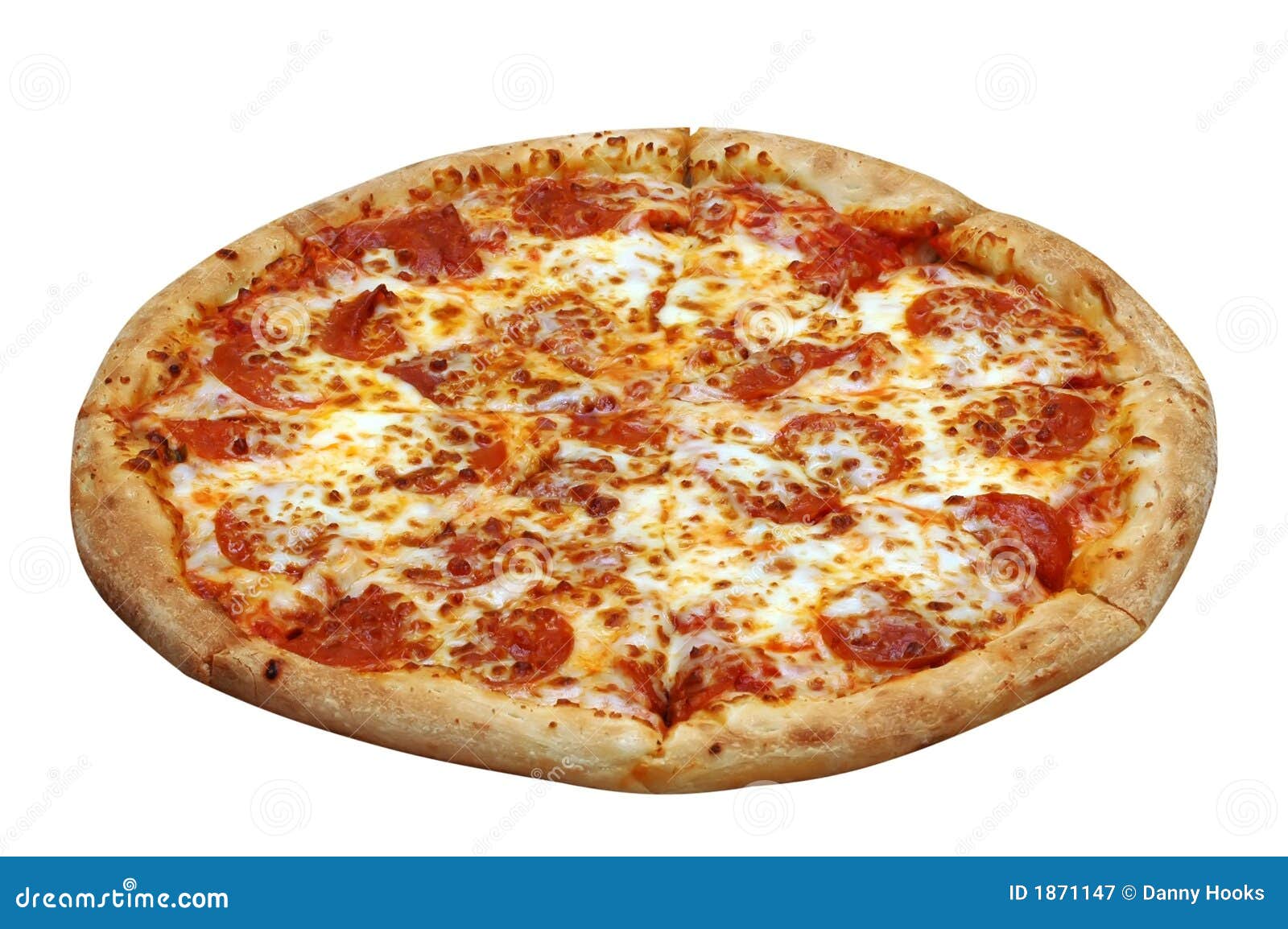 Pepperoni Pizza. Italian Pizza On White Background. Royalty-Free Stock ...