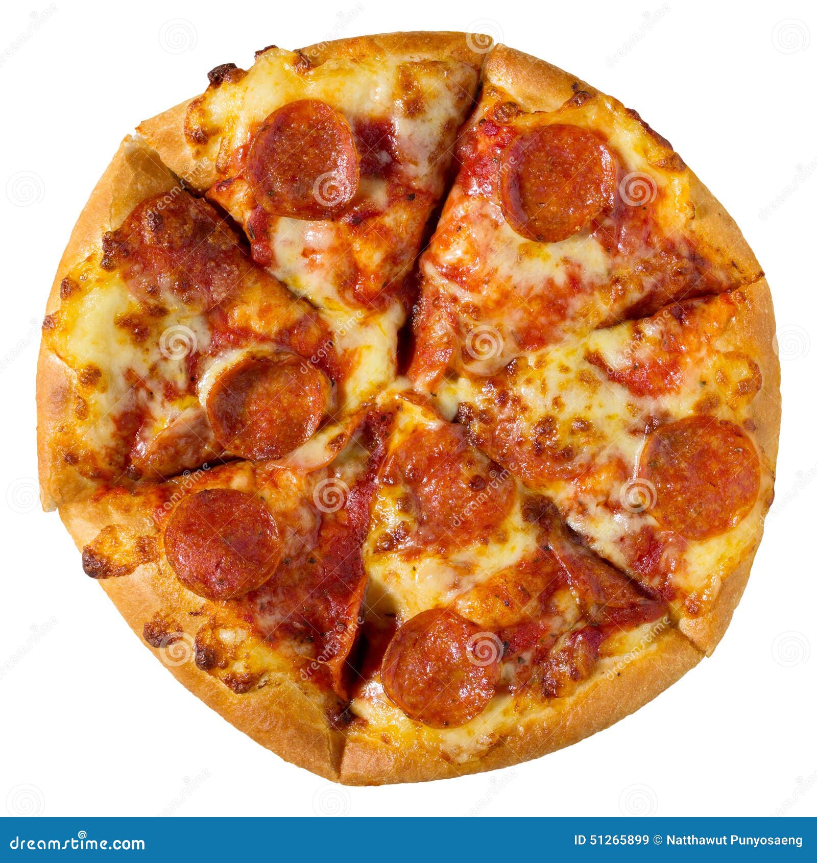 Pepperoni Pizza Isolated on White Stock Image - Image of meat, pepper ...
