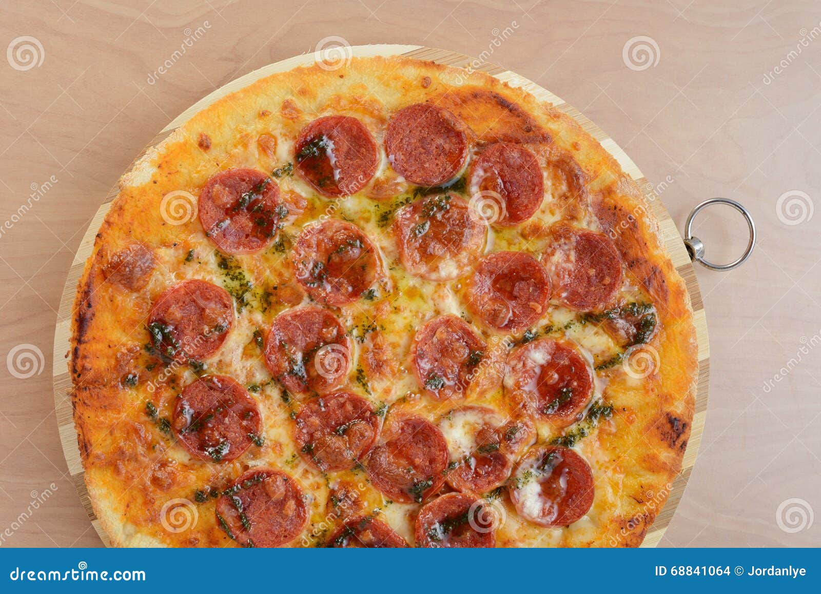 Pepperoni pizza stock photo. Image of snack, pizza, italian - 68841064