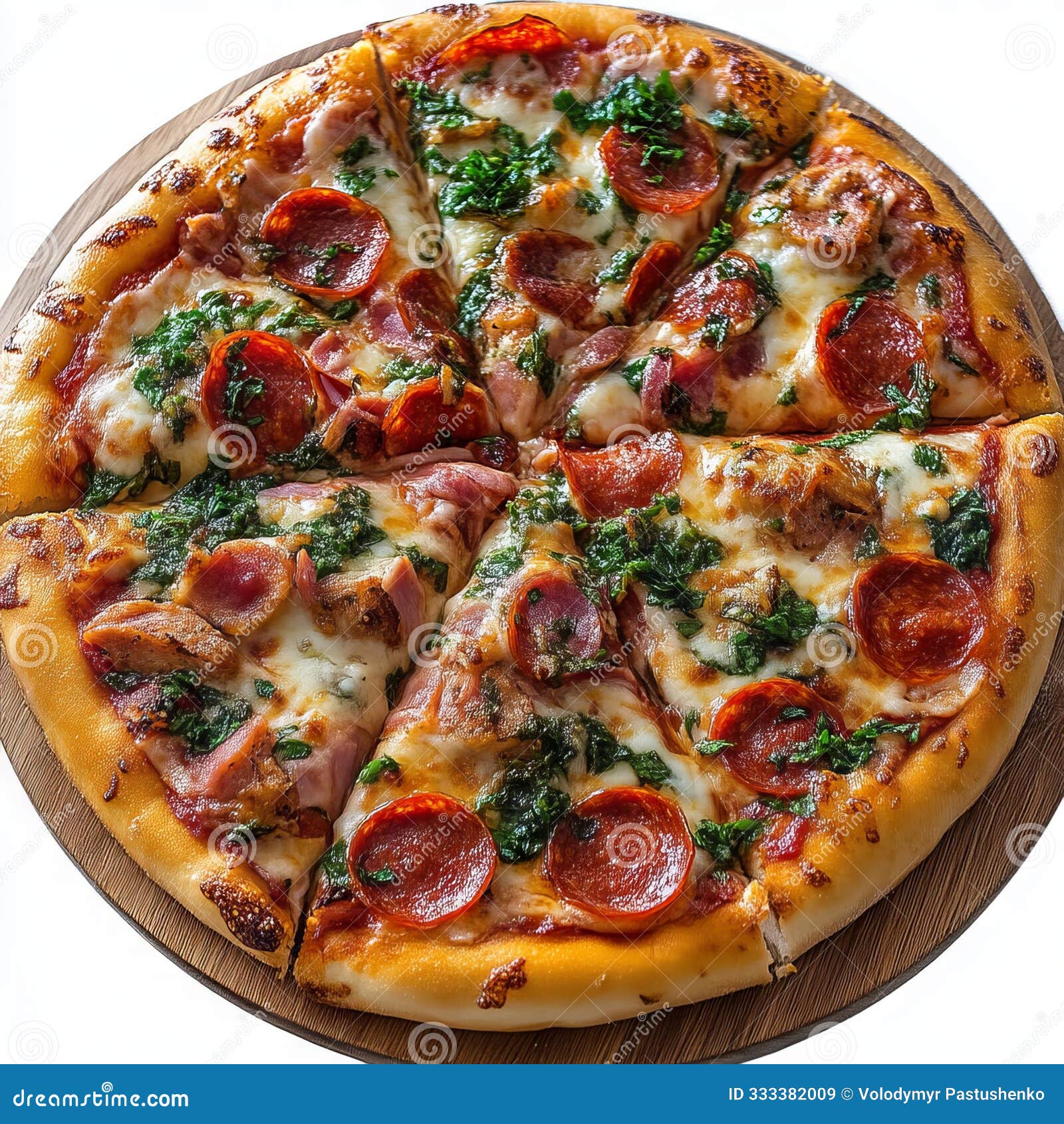A Pepperoni Pizza with a Slice Missing from it Stock Image - Image of ...