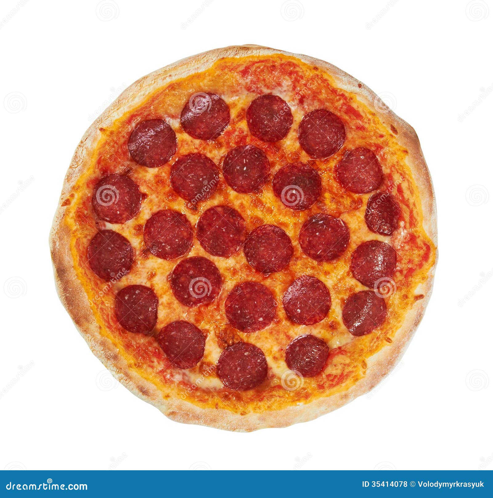 Pepperoni Pizza stock photo. Image of junk, meal, pepper - 35414078