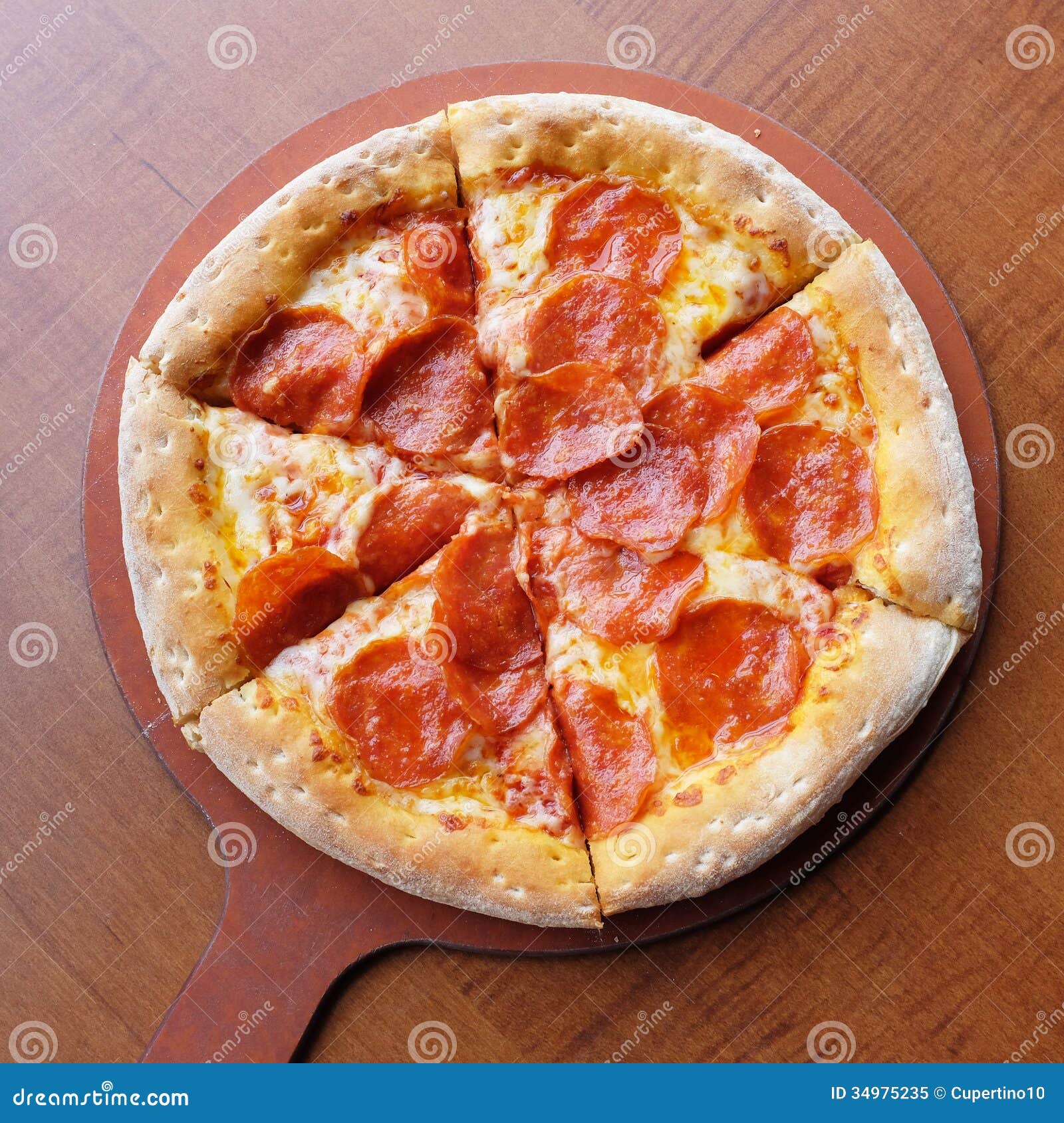 Pepperoni pizza stock image. Image of tasty, lunch, meal - 34975235