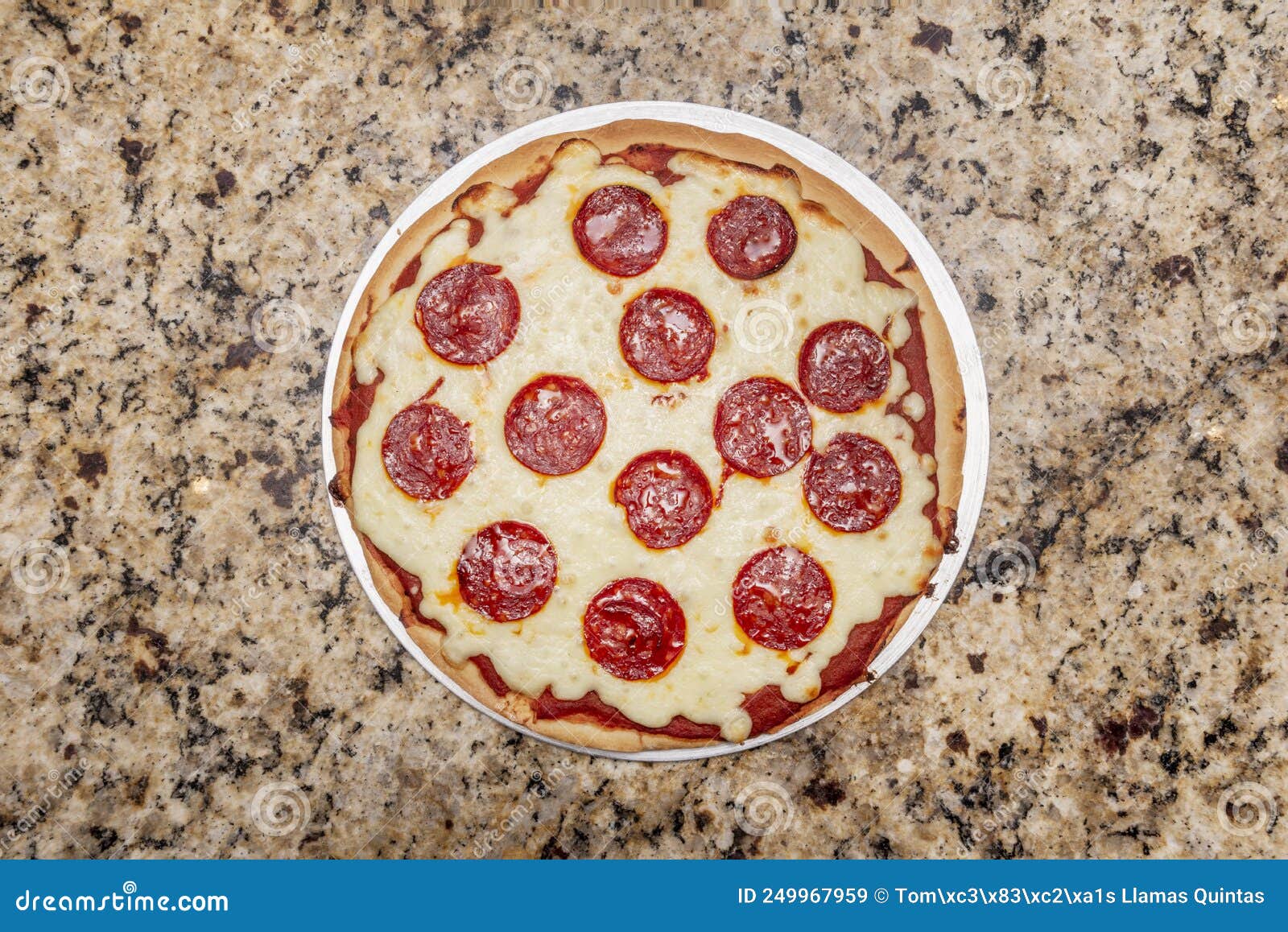 Pepperoni Pizza Top View Image Stock Image - Image of fresh, salami ...