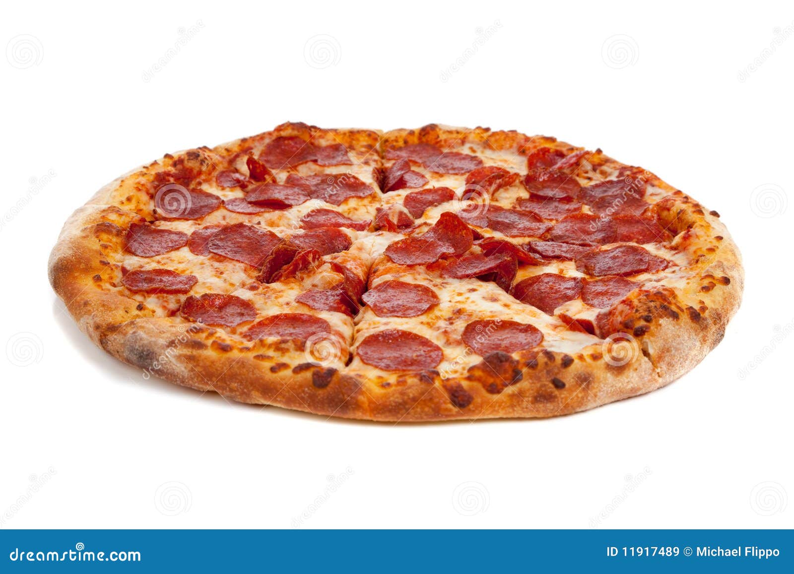 Pepperoni Pizza. Italian Pizza On White Background. Royalty-Free Stock ...