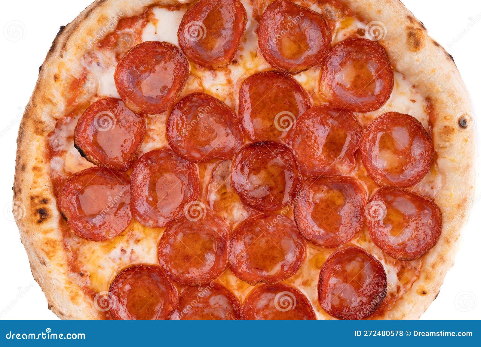 Pepperoni Sausage Pizza on White Background for Online Restaurant Menu ...