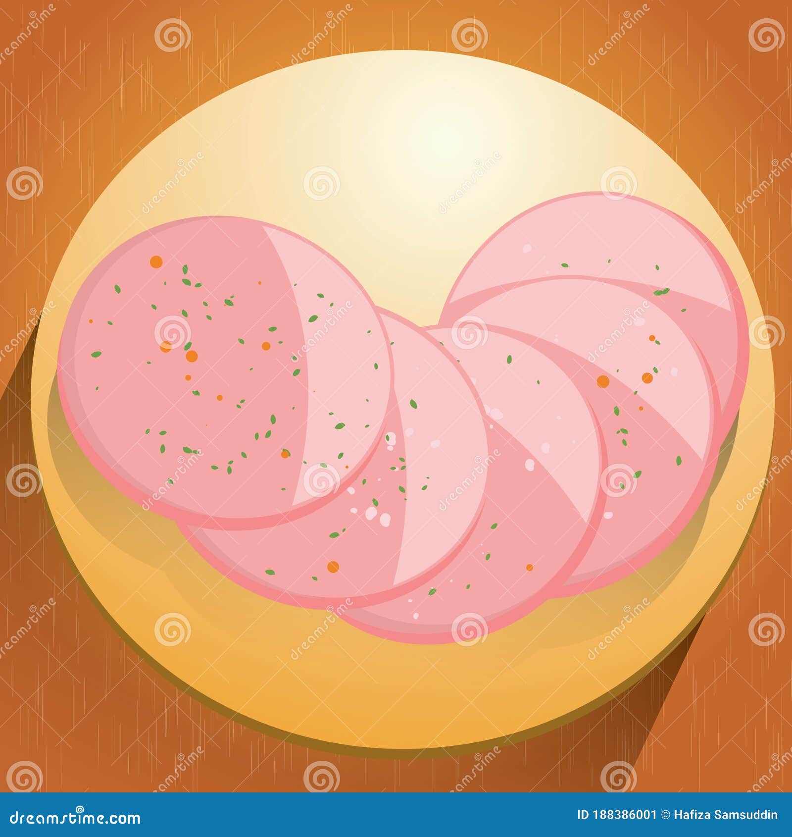Pepperoni. Vector Illustration Decorative Design Stock Vector ...