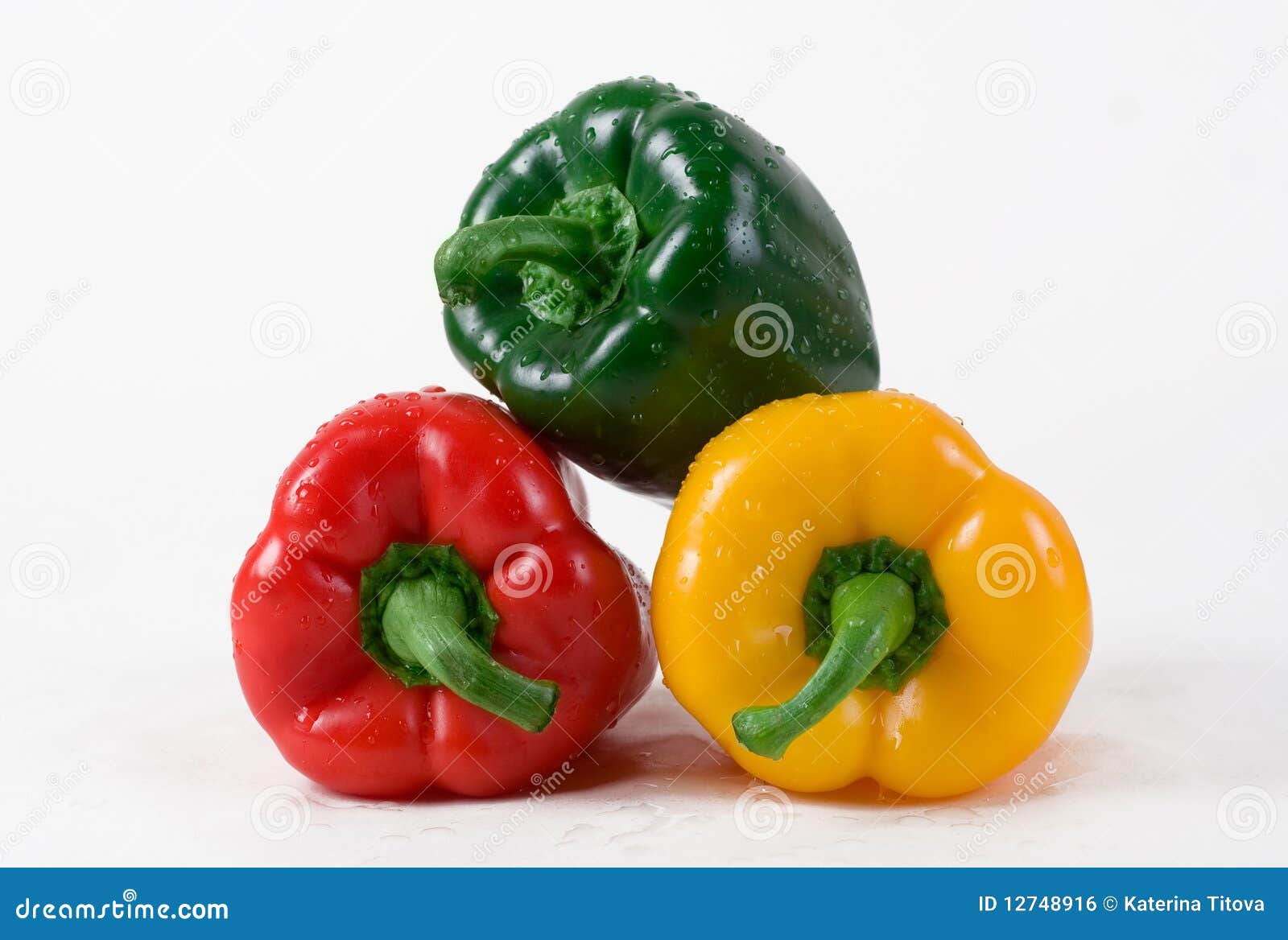 Peppers Isolated on White Background Stock Photo - Image of market ...