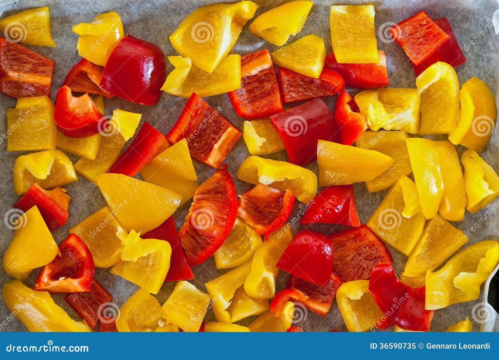 Peppers into pieces stock image. Image of chopped, pieces - 36590735