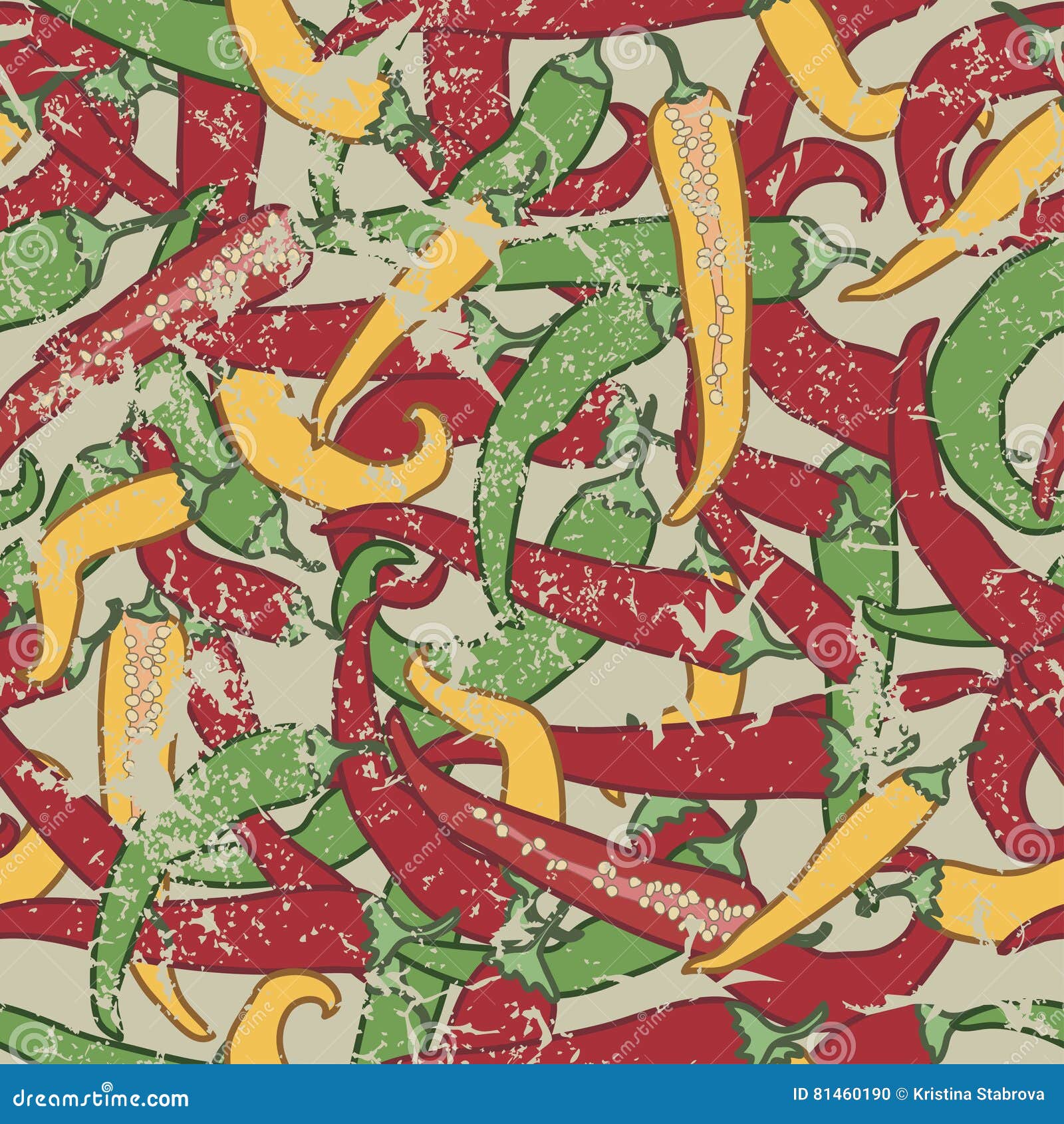 Peppers Seamless Pattern. Vector Illustration Stock Vector ...