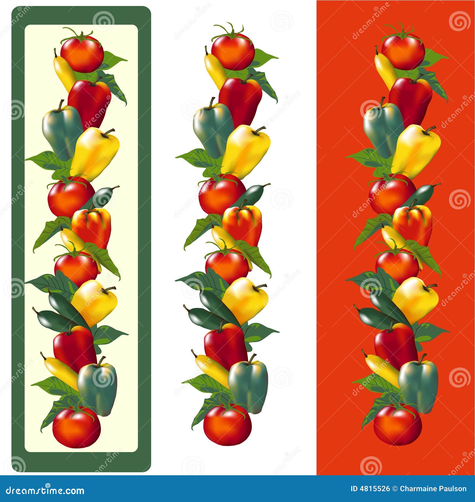 Peppers and Tomatoes stock vector. Illustration of artistic - 4815526