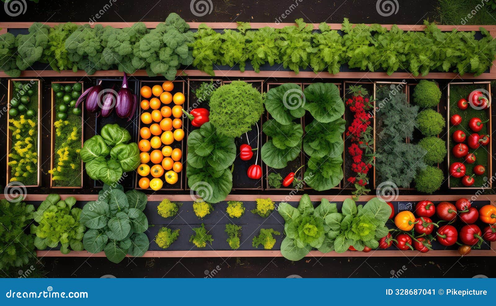 Top View Plants. Tropical Trees, Green Plant Tree From Above For Aerial ...