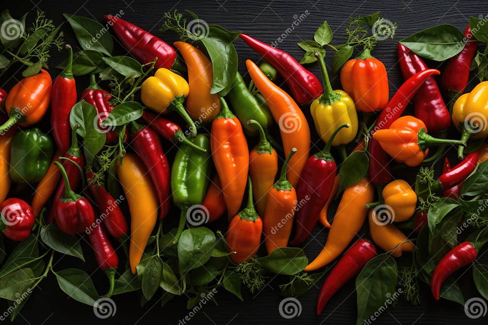 Peppers on a White Table Many Peppers Summer Vegetables Peppers for ...