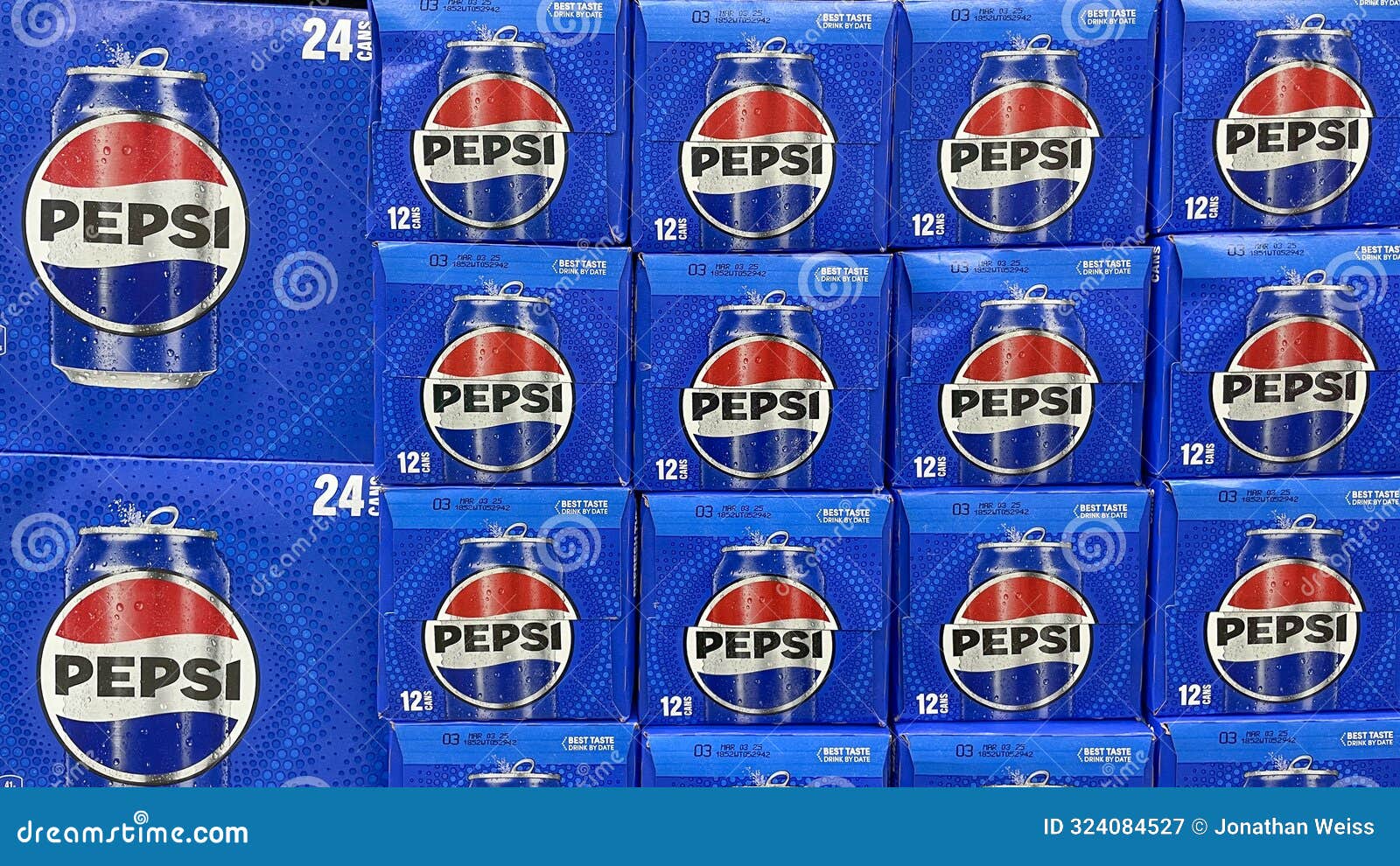 Pepsi Cases On Display. Pepsi And PepsiCo Are Among The Largest ...